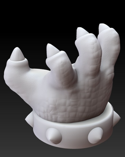 🐢 Bowser Hand Trophy (wearable)・ STL File for ・Cults