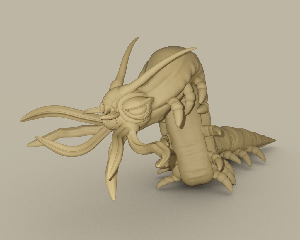 🎲 Carrion Crawler from D&D Essentials Kit・Free 3D File for ・Cults