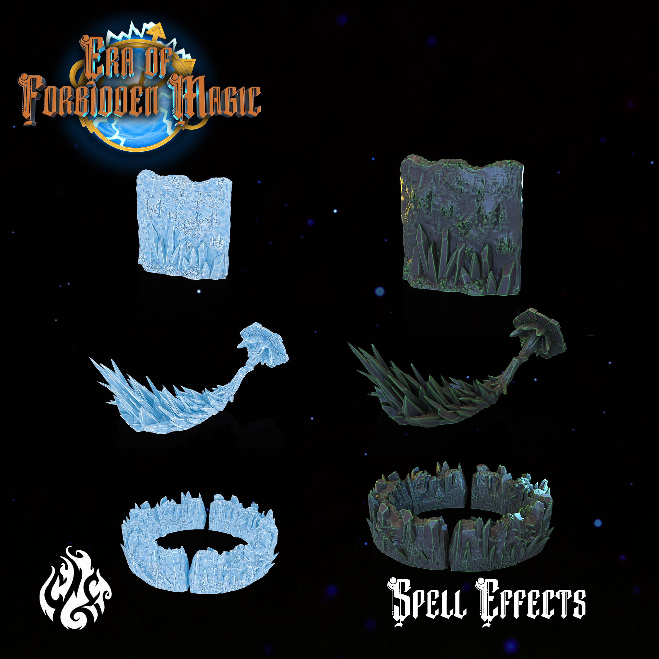 🪄 Era of Forbidden Magic: Spell Effects・ 3D File for ・Cults