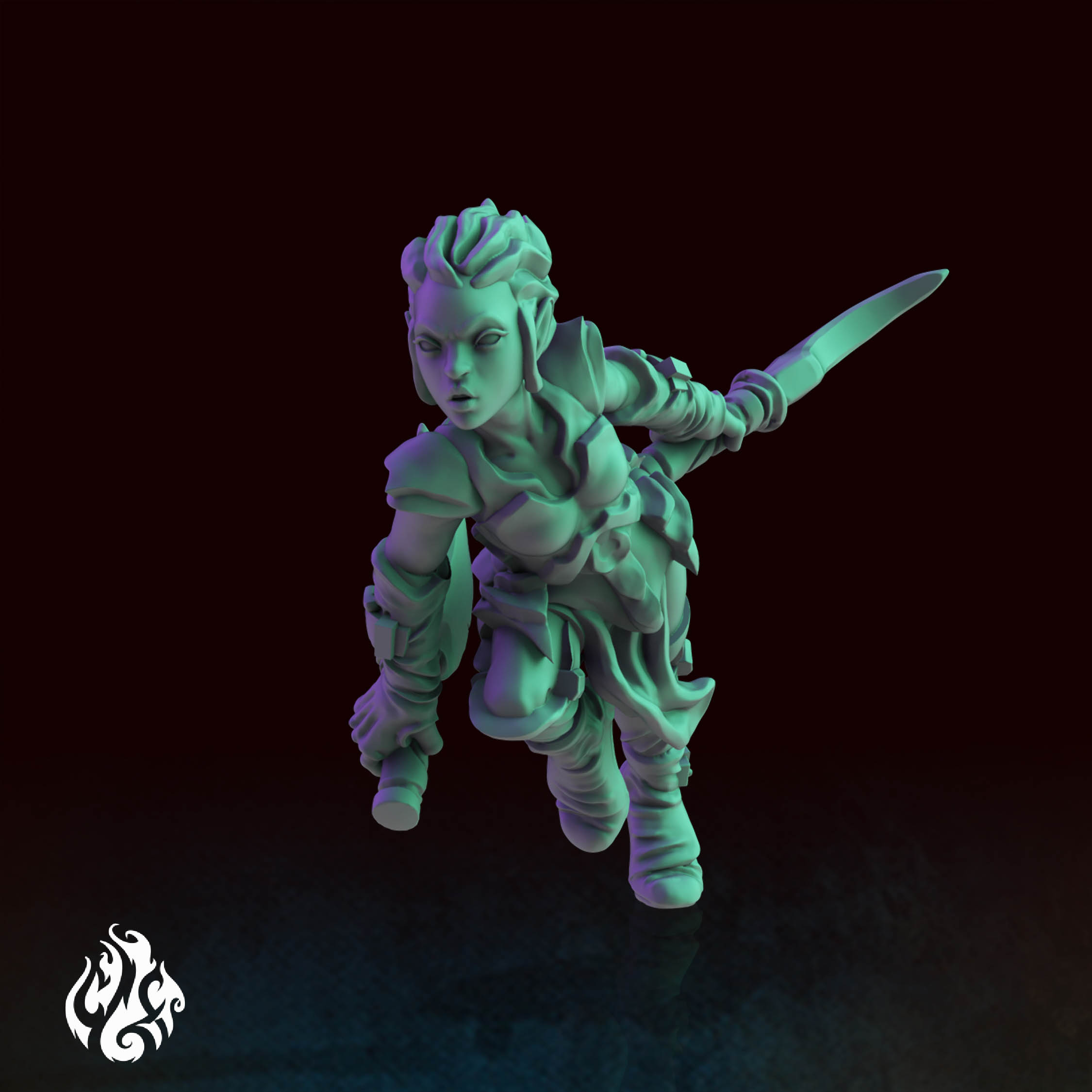 3D file Elvanna, Drow Assassin 🗡️ ・Template to download and 3D print・Cults