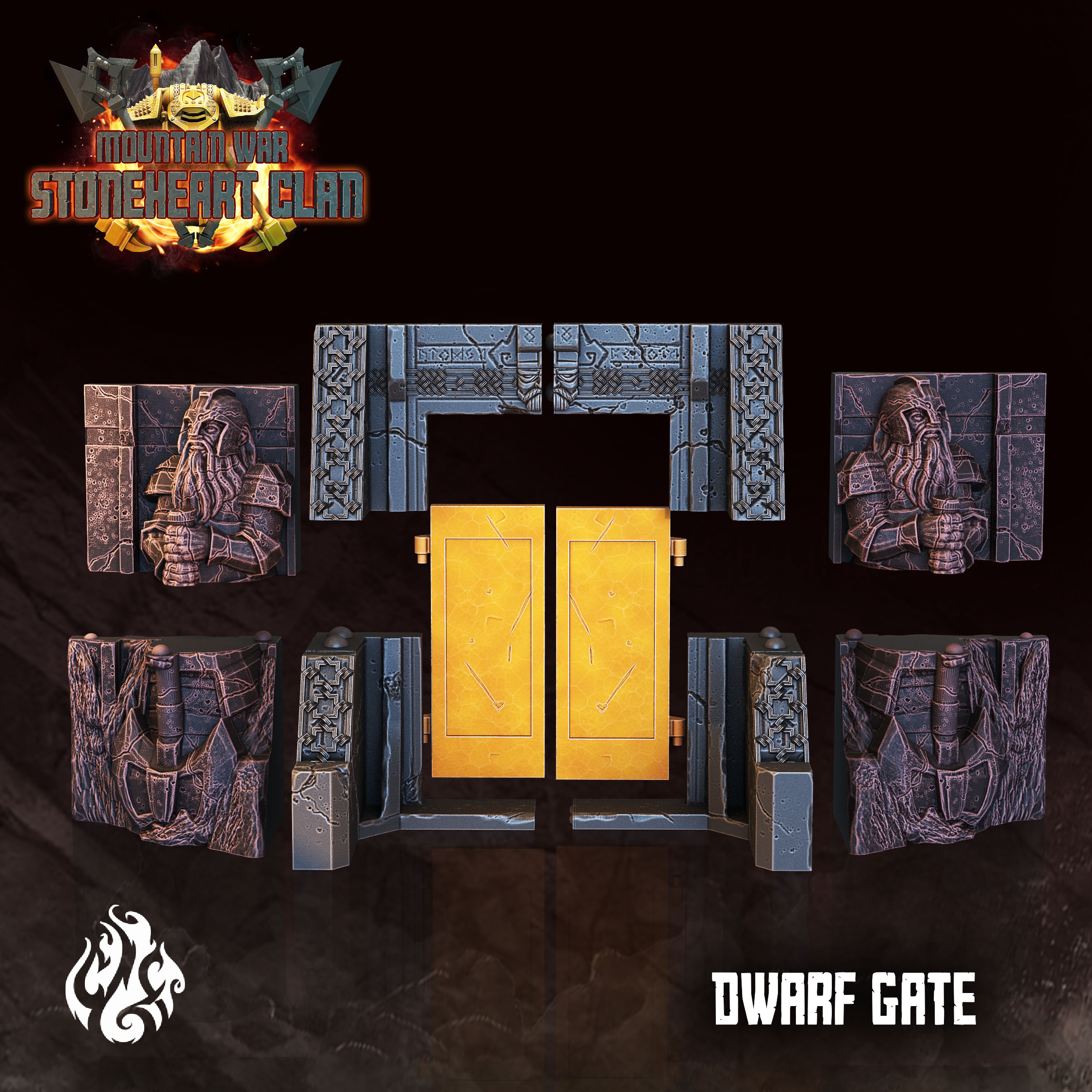 🎲 Dwarf Gate・ 3D File for ・Cults