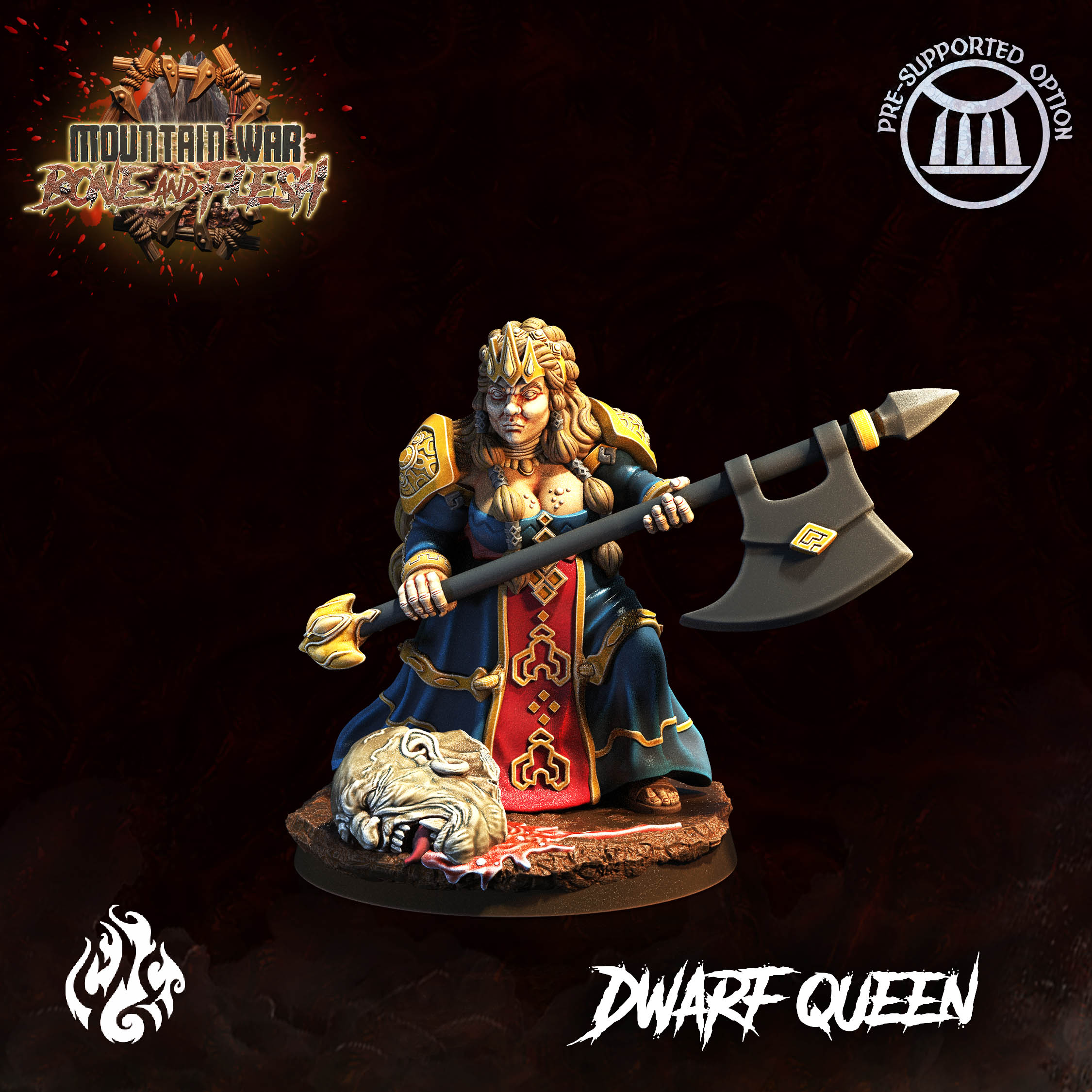 👸 Dwarf Queen of StoneHeart Clan・Archivo 3D para ・Cults