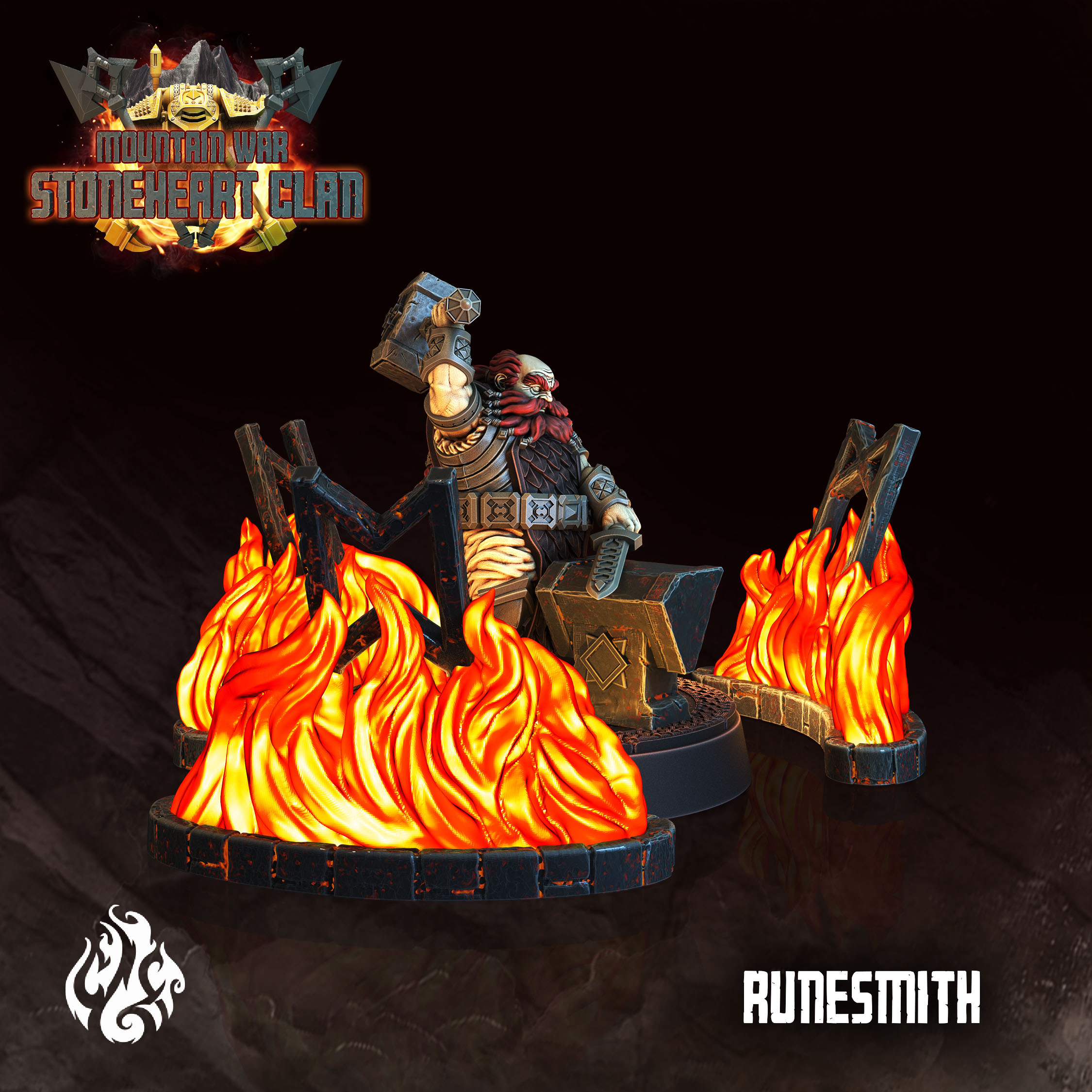 3D file Dwarf Runesmith 🪄 ・3D printer model to download・Cults