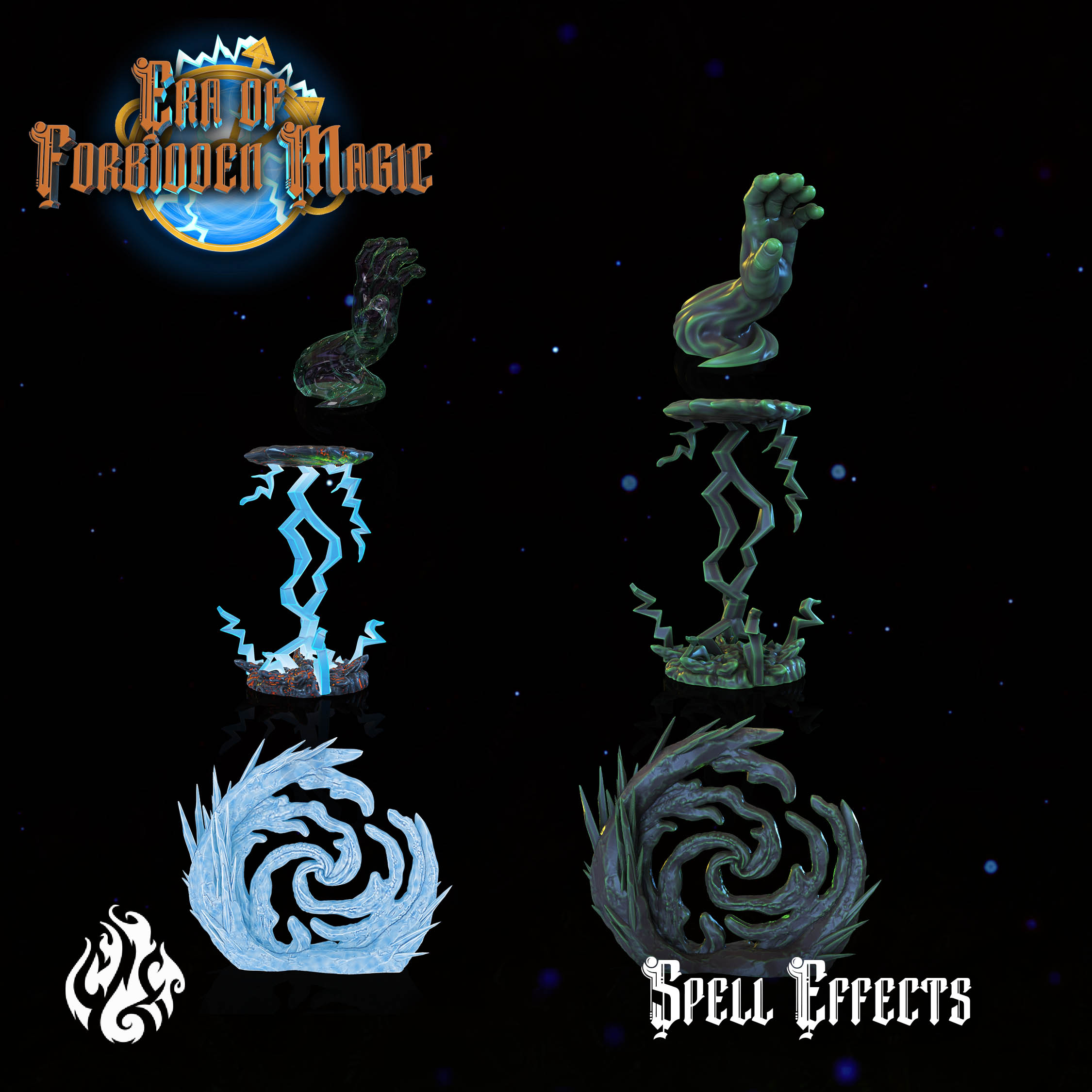 🪄 Era of Forbidden Magic: Spell Effects・ 3D File for ・Cults