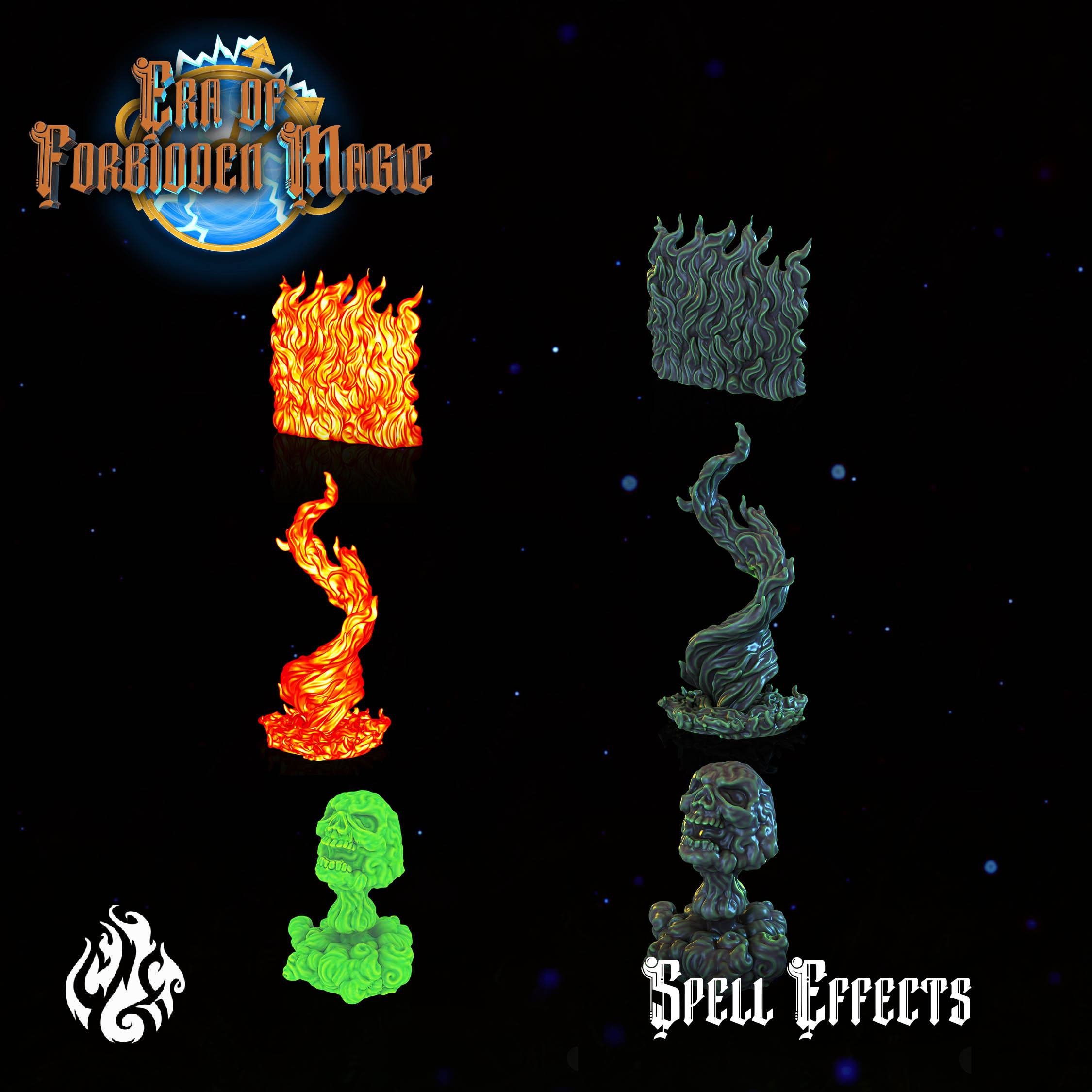 🪄 Era of Forbidden Magic: Spell Effects・ 3D File for ・Cults