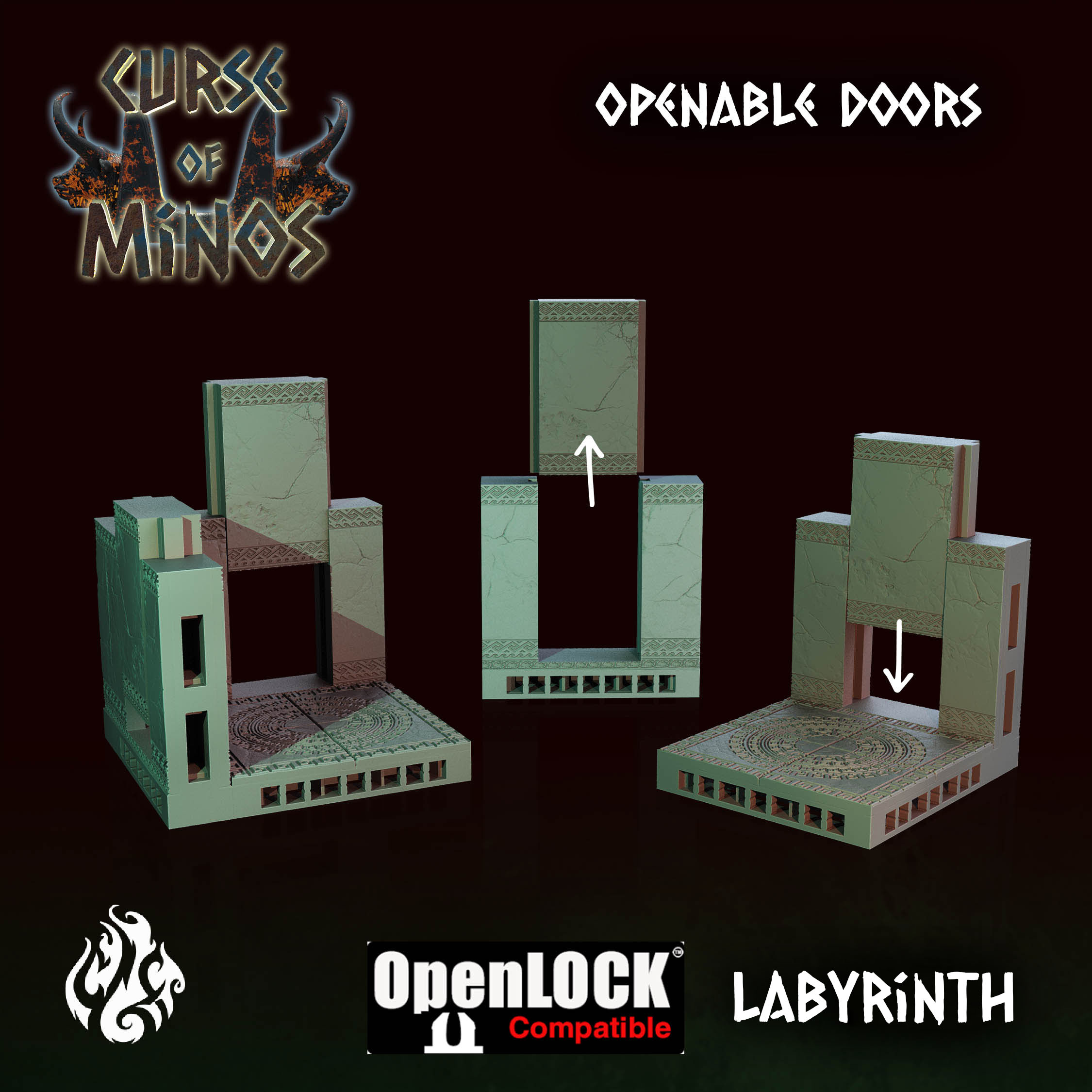 🤴 King Minos Labyrinth・ 3D File for ・Cults