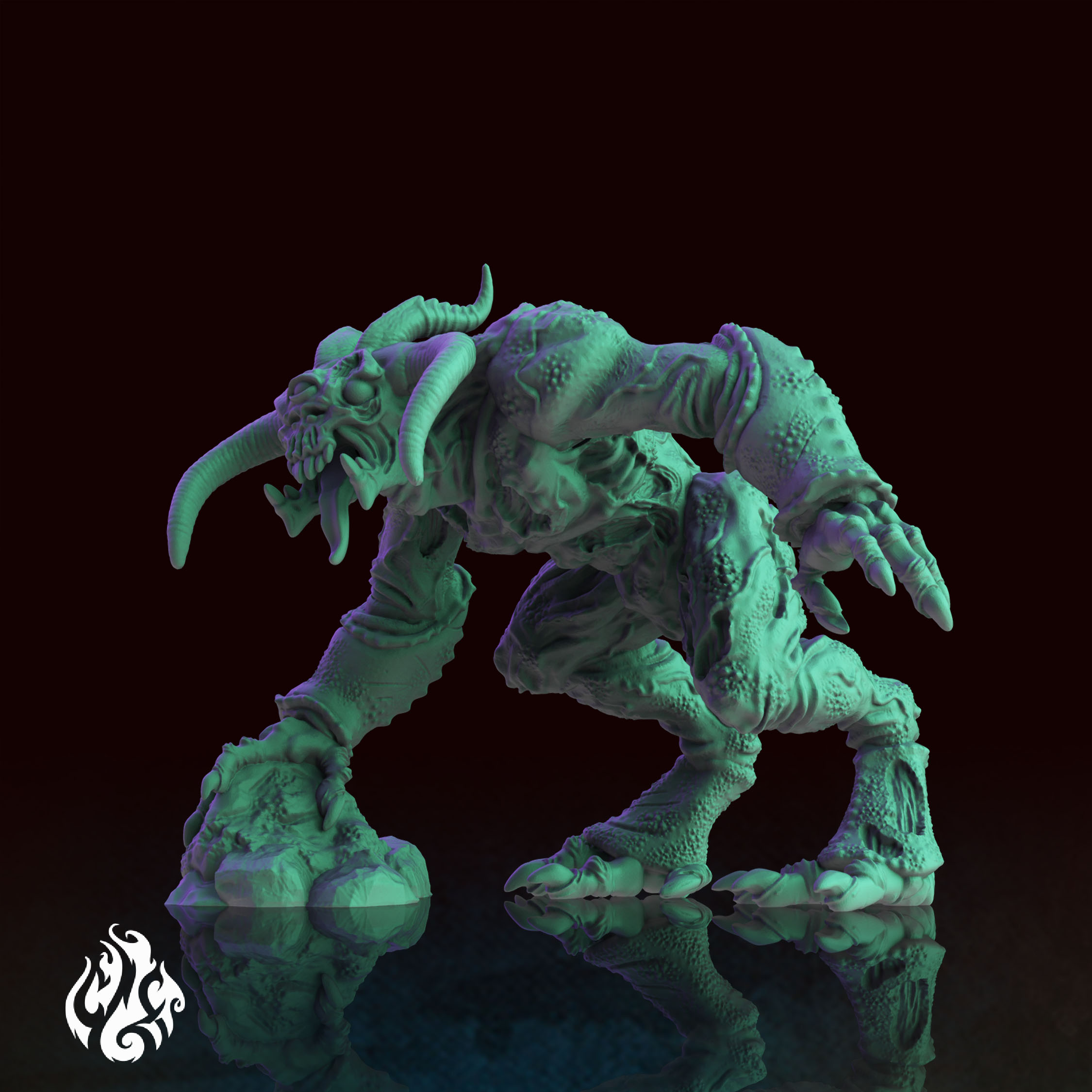 3D file Undead Demon 🎲 ・3D printing template to download・Cults