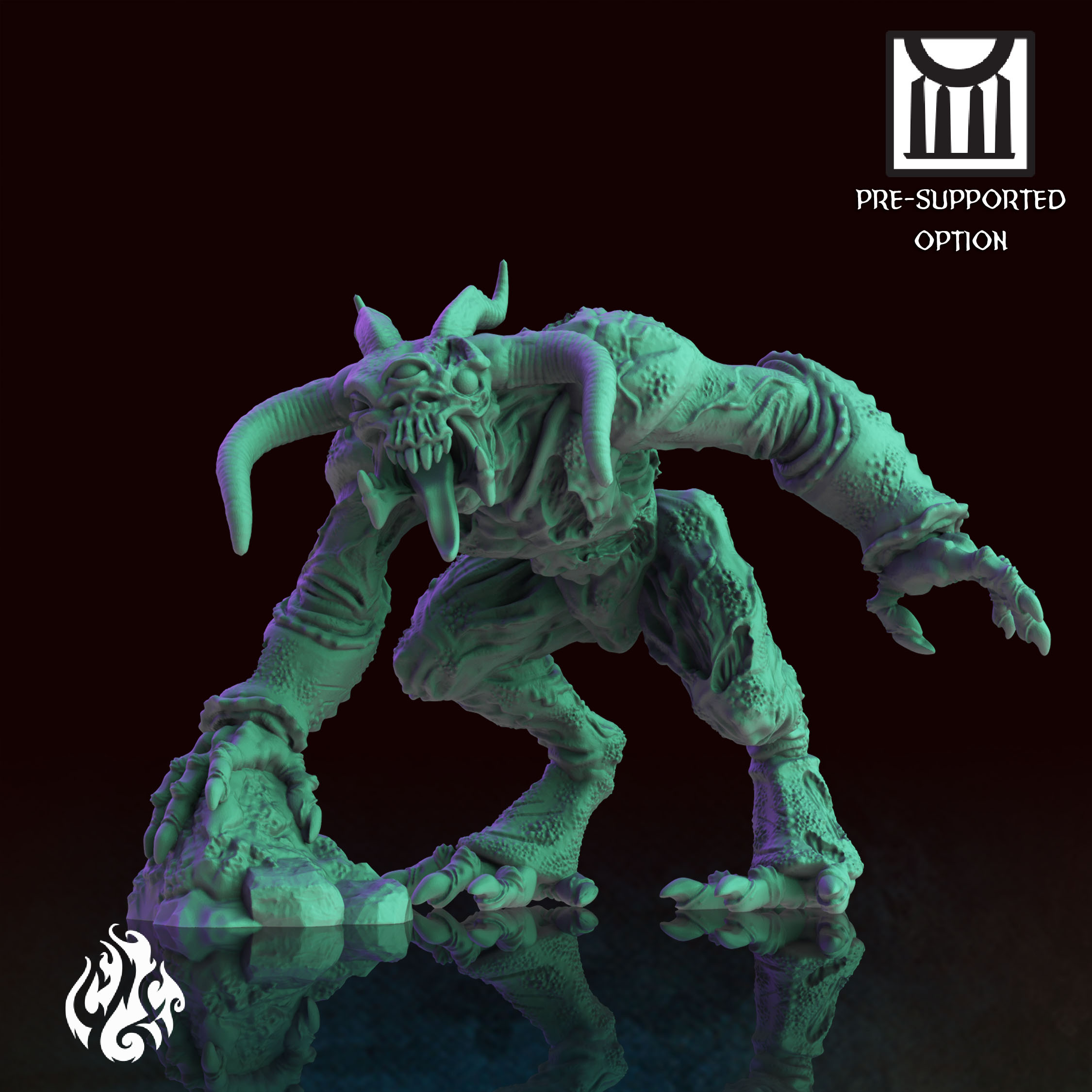3D file Undead Demon 🎲 ・3D printing template to download・Cults