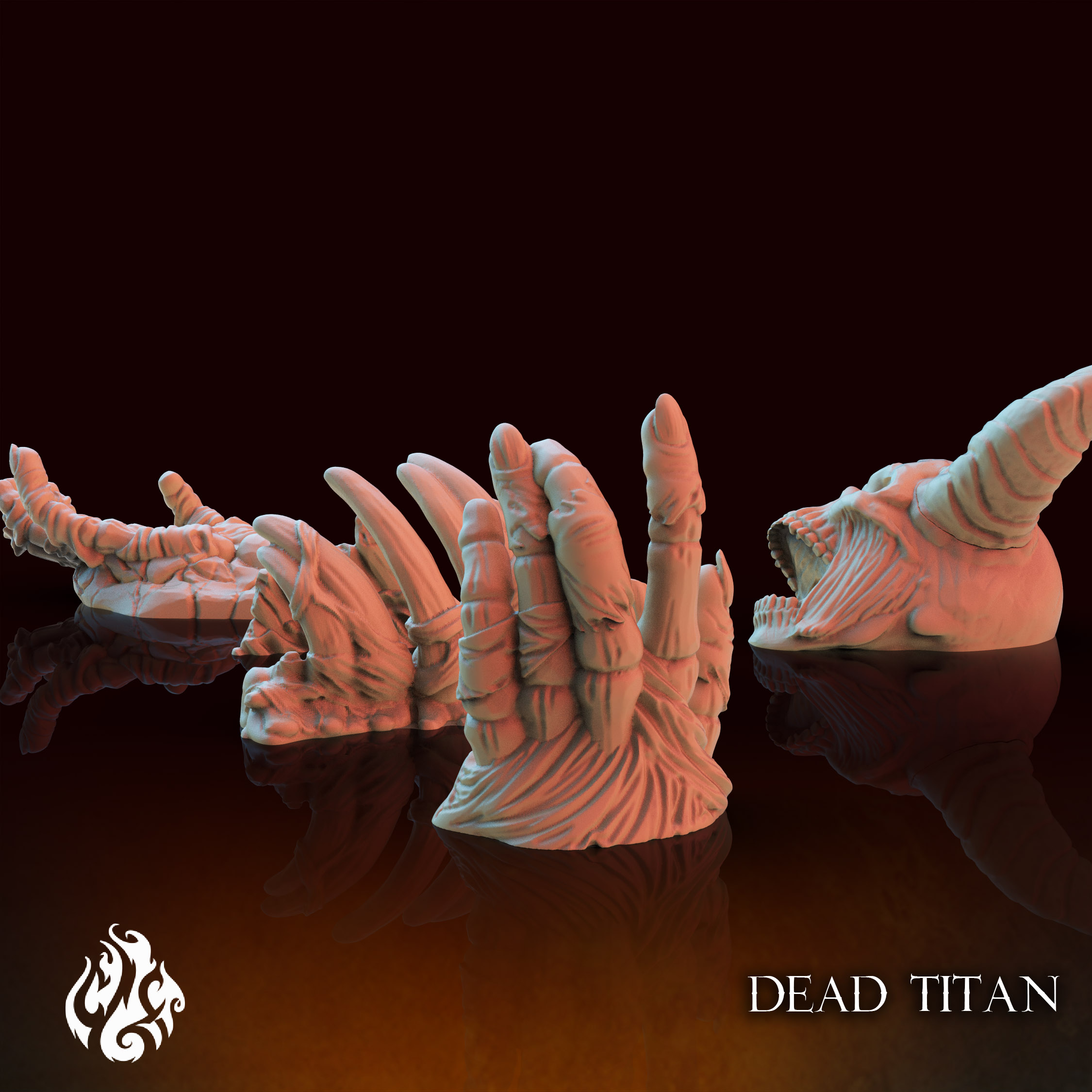 😵 Dead Demon Titan Remains・ 3D File for ・Cults