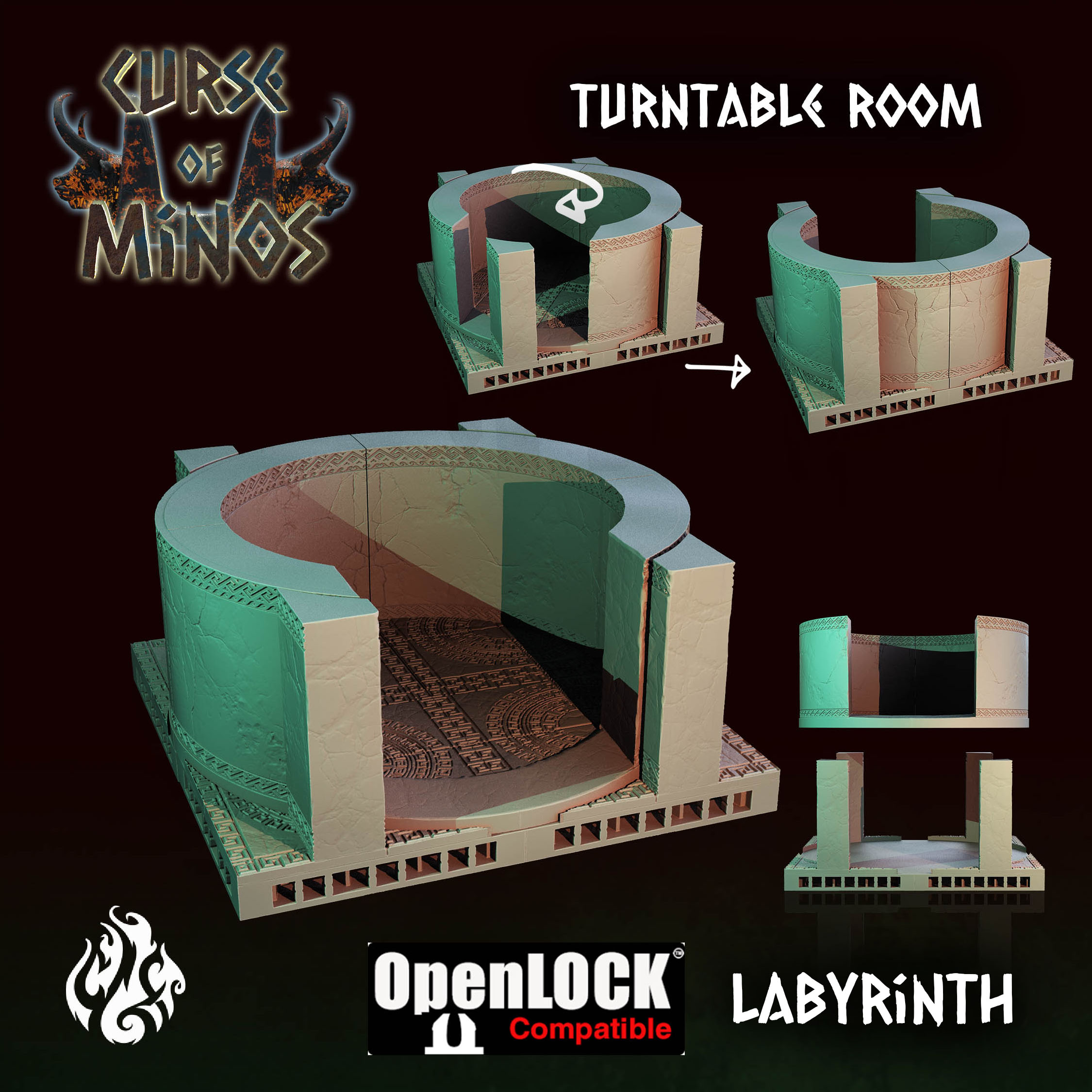 🤴 King Minos Labyrinth・ 3D File for ・Cults