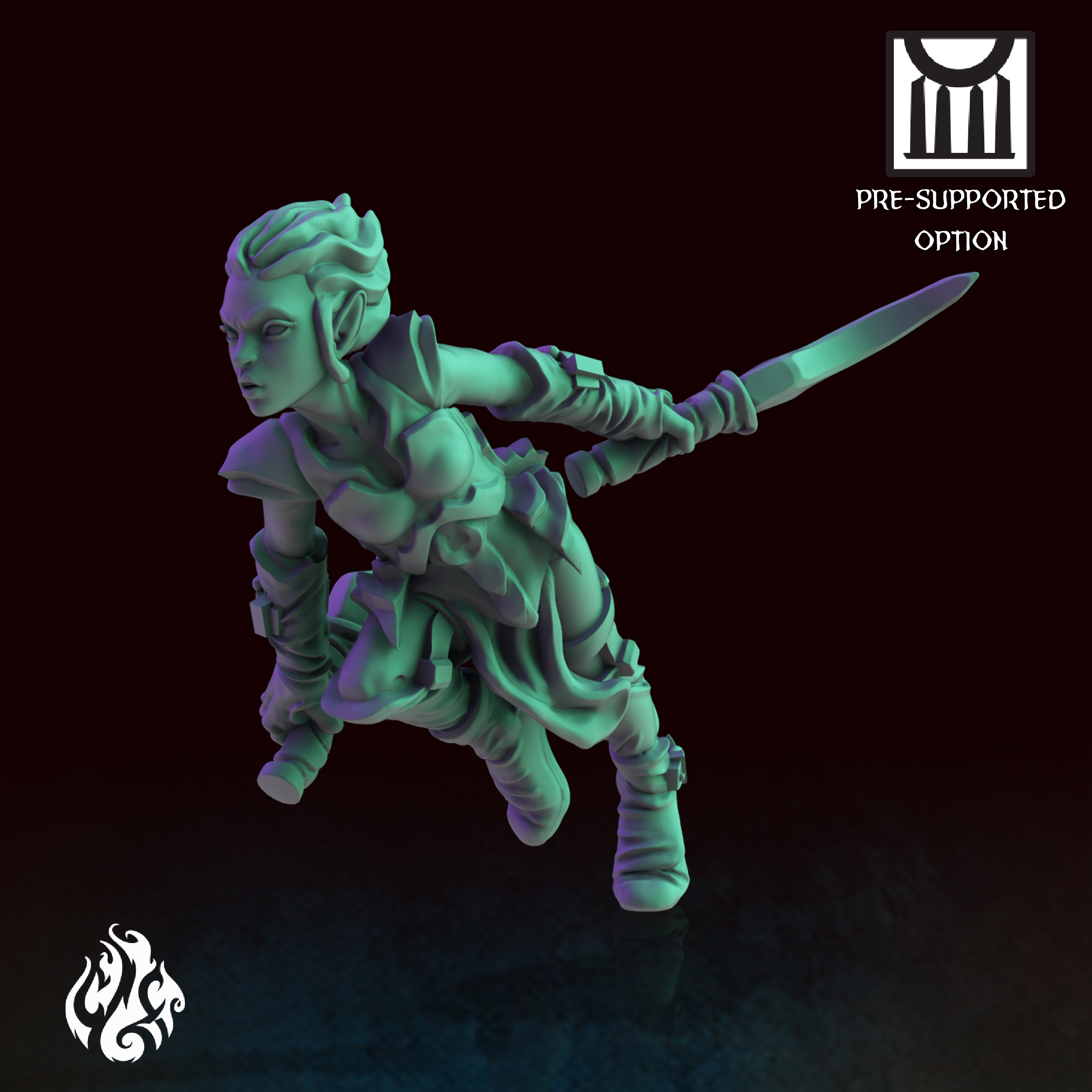 3D file Elvanna, Drow Assassin 🗡️ ・Template to download and 3D print・Cults