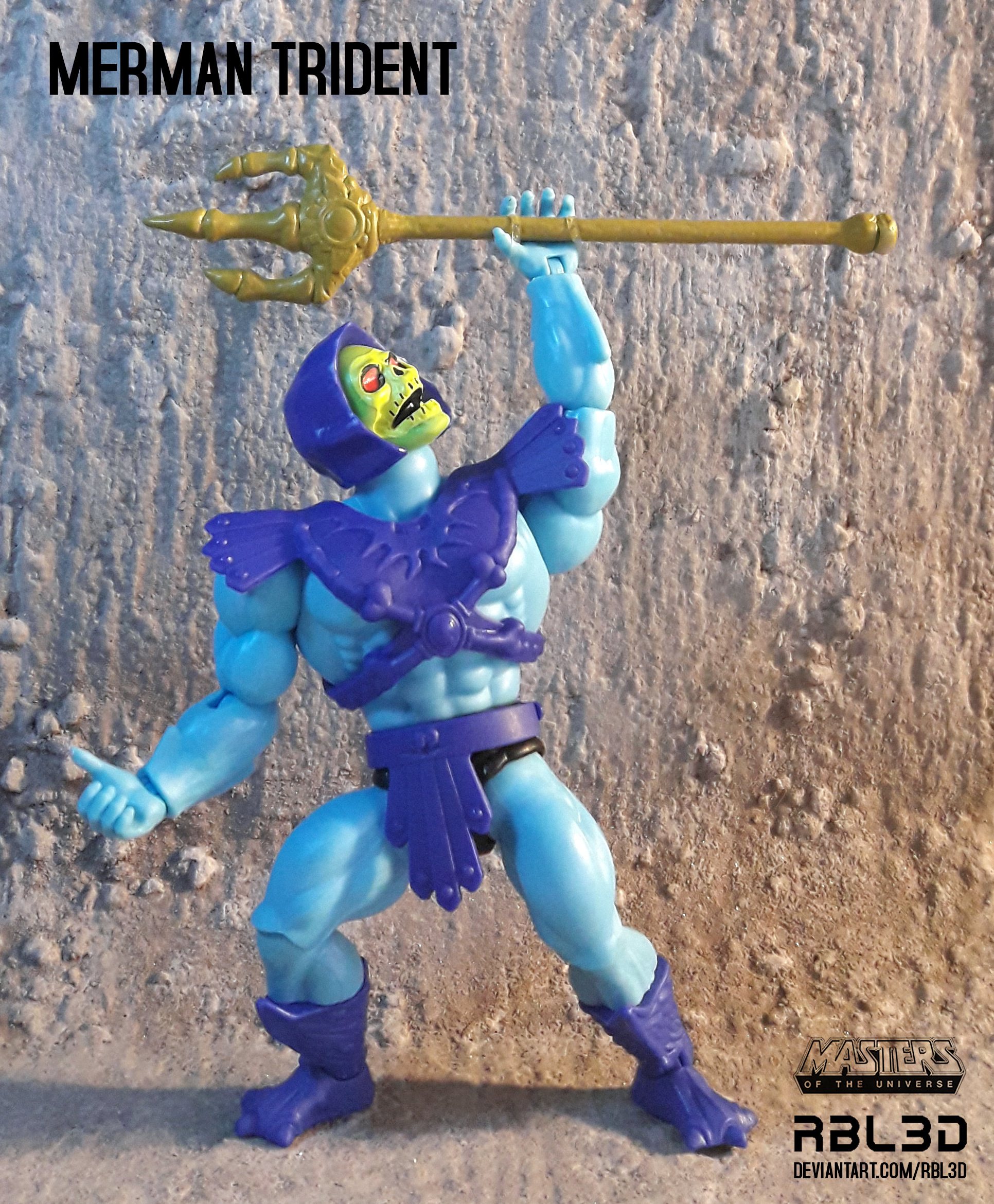 🔱 Merman's Trident weapon for vintage and origins (MOTU HE-MAN)・ OBJ ...