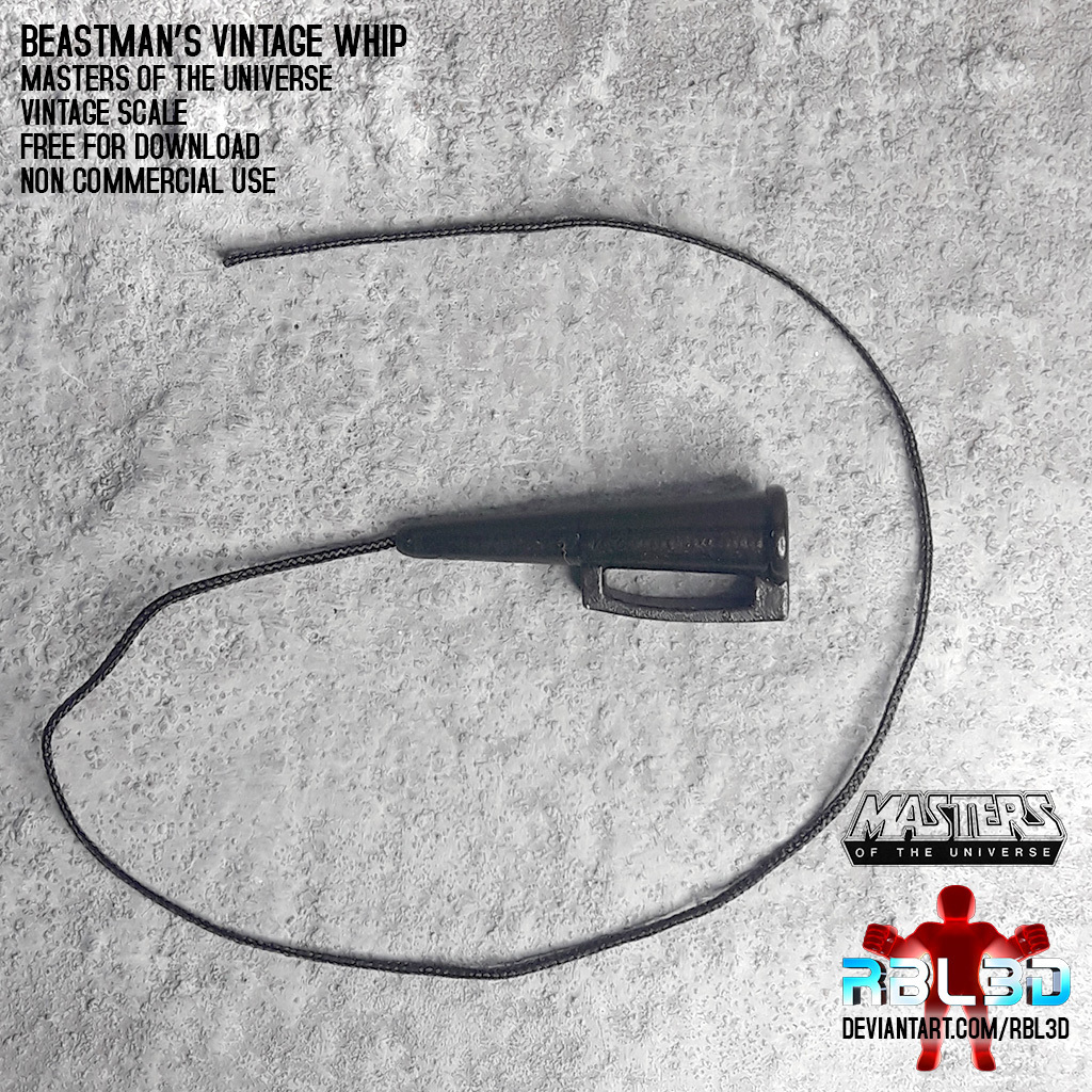 Free OBJ file Beastman Vintage Whip (He-Man Motu) 🦸 ・3D printing idea ...