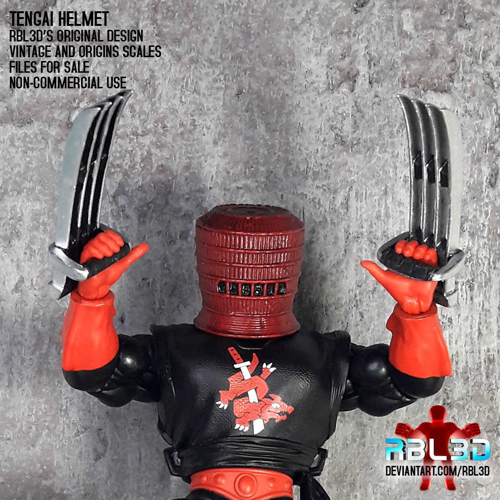 OBJ file Tengai Helmet for 5.5 motu vintage and origins 🪖 ・3D printer ...