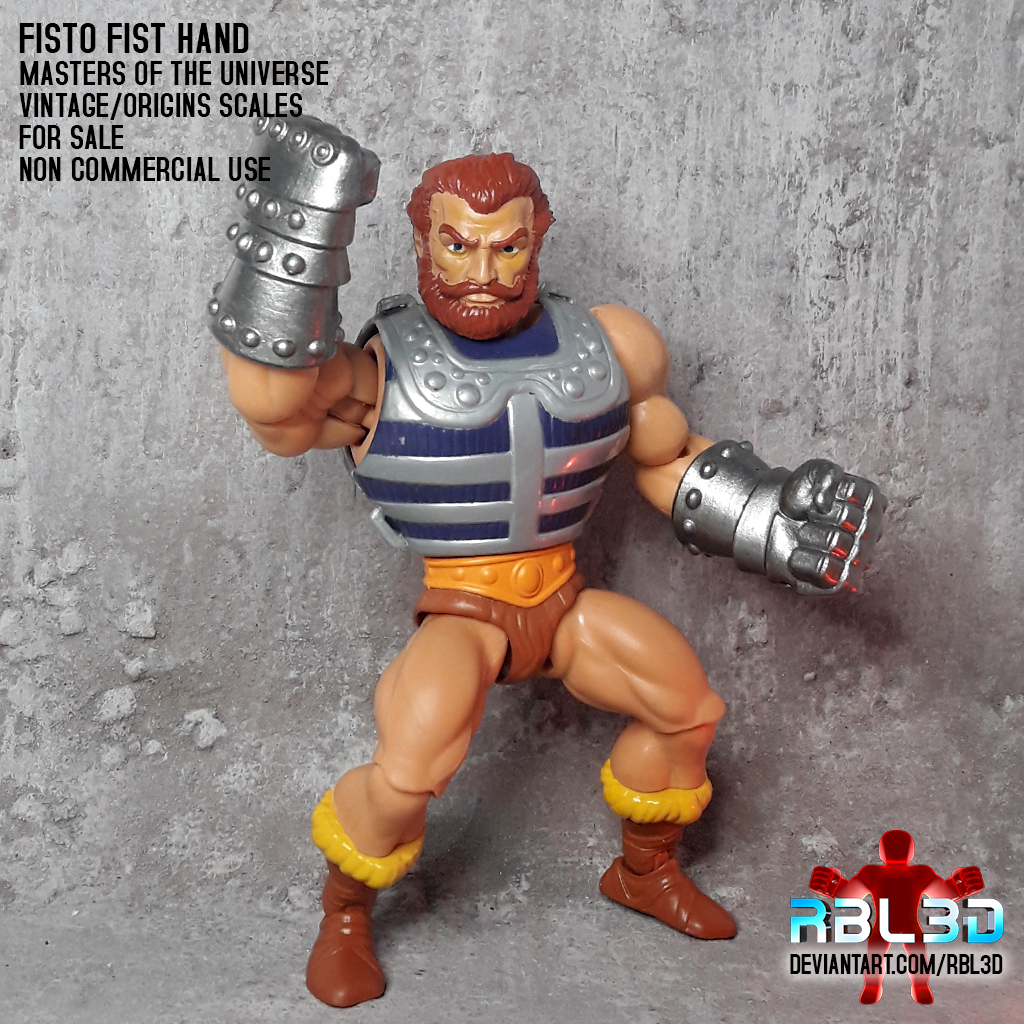 🤜 Fisto Fist (Motu vintage and origins compatible)・ OBJ File for ・Cults