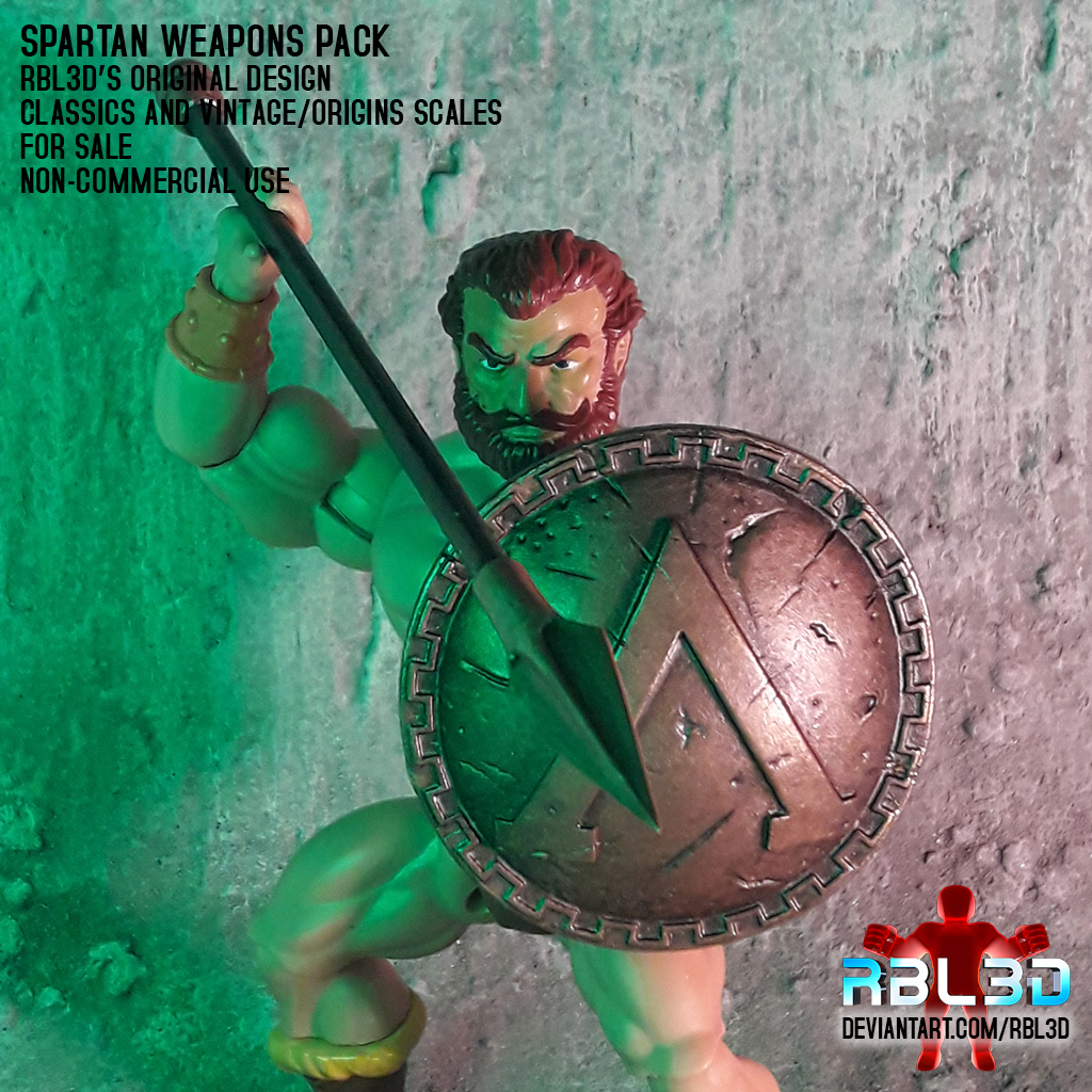 OBJ file Spartan weapons for action figures 🔫 ・3D printing template to ...