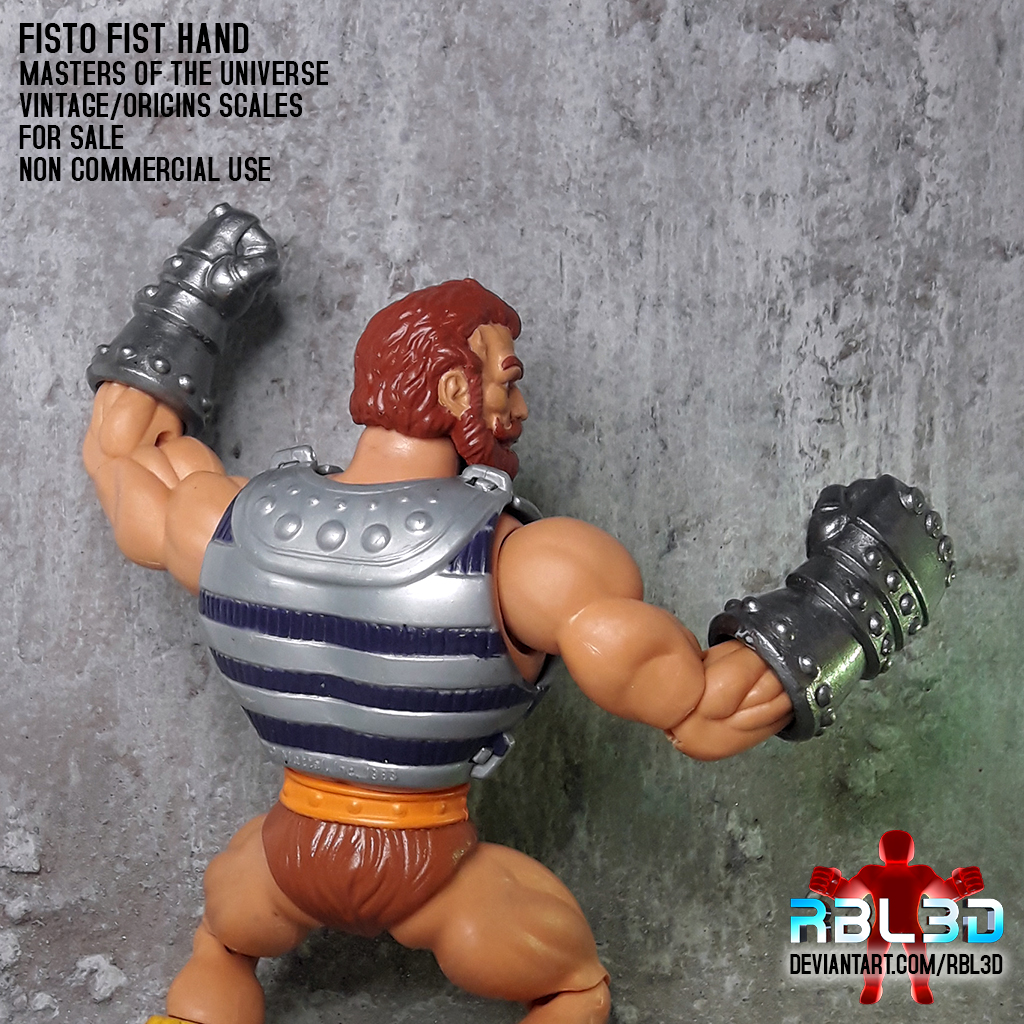 🤜 Fisto Fist (Motu vintage and origins compatible)・ OBJ File for ・Cults
