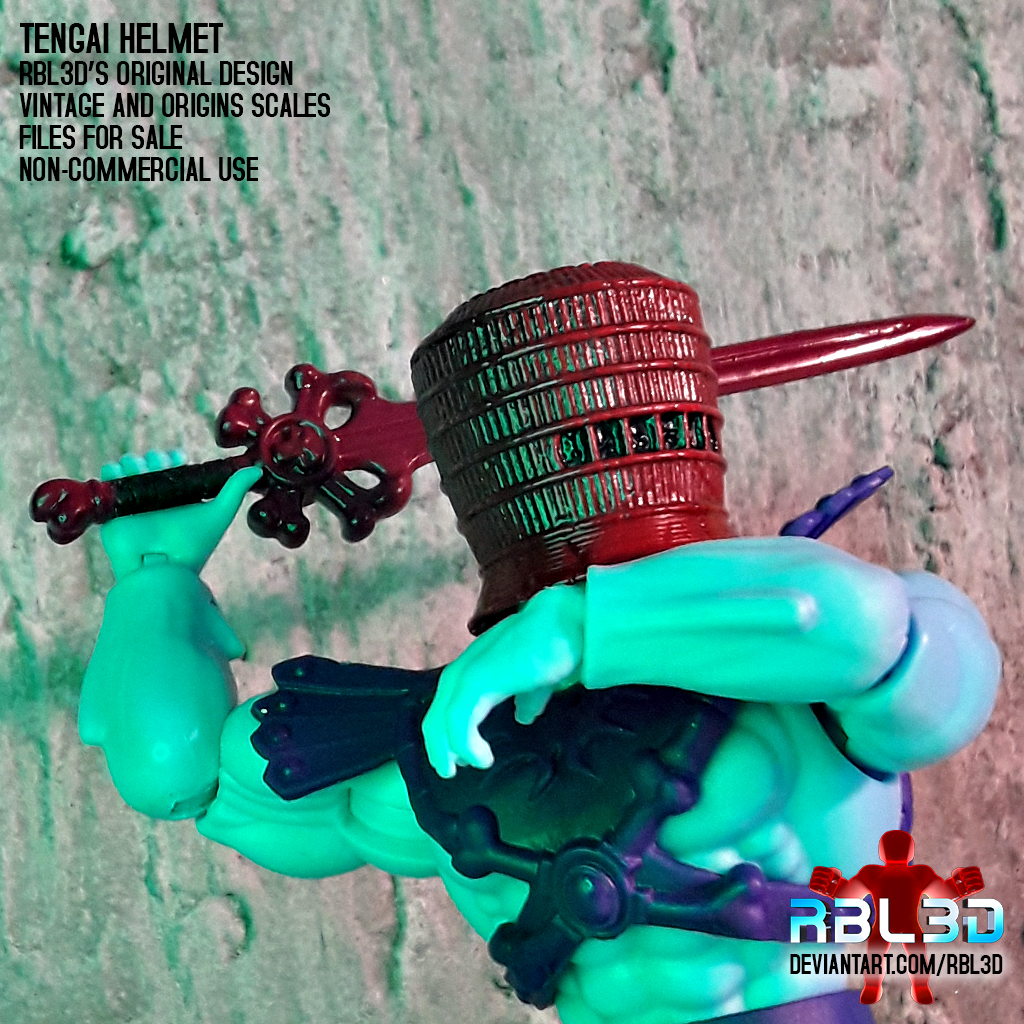 OBJ file Tengai Helmet for 5.5 motu vintage and origins 🪖 ・3D printer ...
