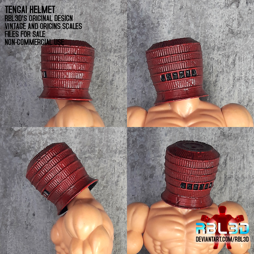 OBJ file Tengai Helmet for 5.5 motu vintage and origins 🪖 ・3D printer ...