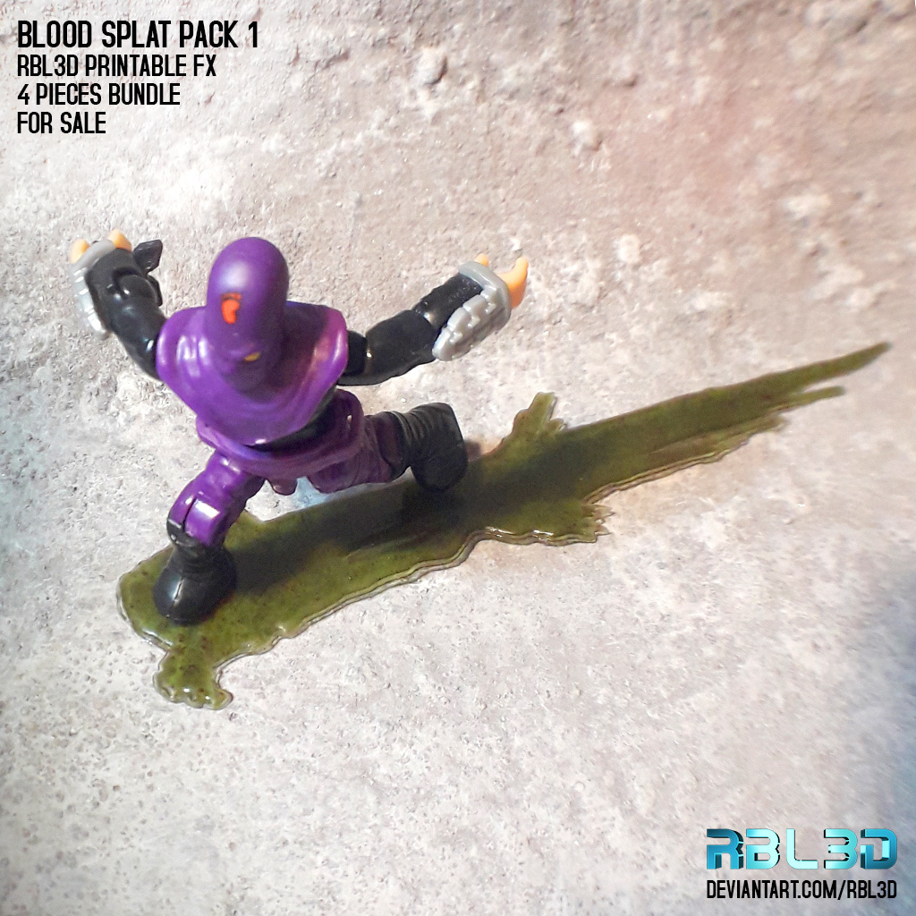 🩸 Blood Effects Splat Pack 1・ OBJ File for ・Cults
