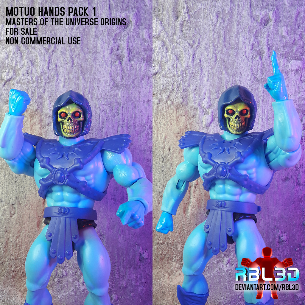 🤲 Motu Origins Hands pack 1 (updated)・ OBJ File for ・Cults