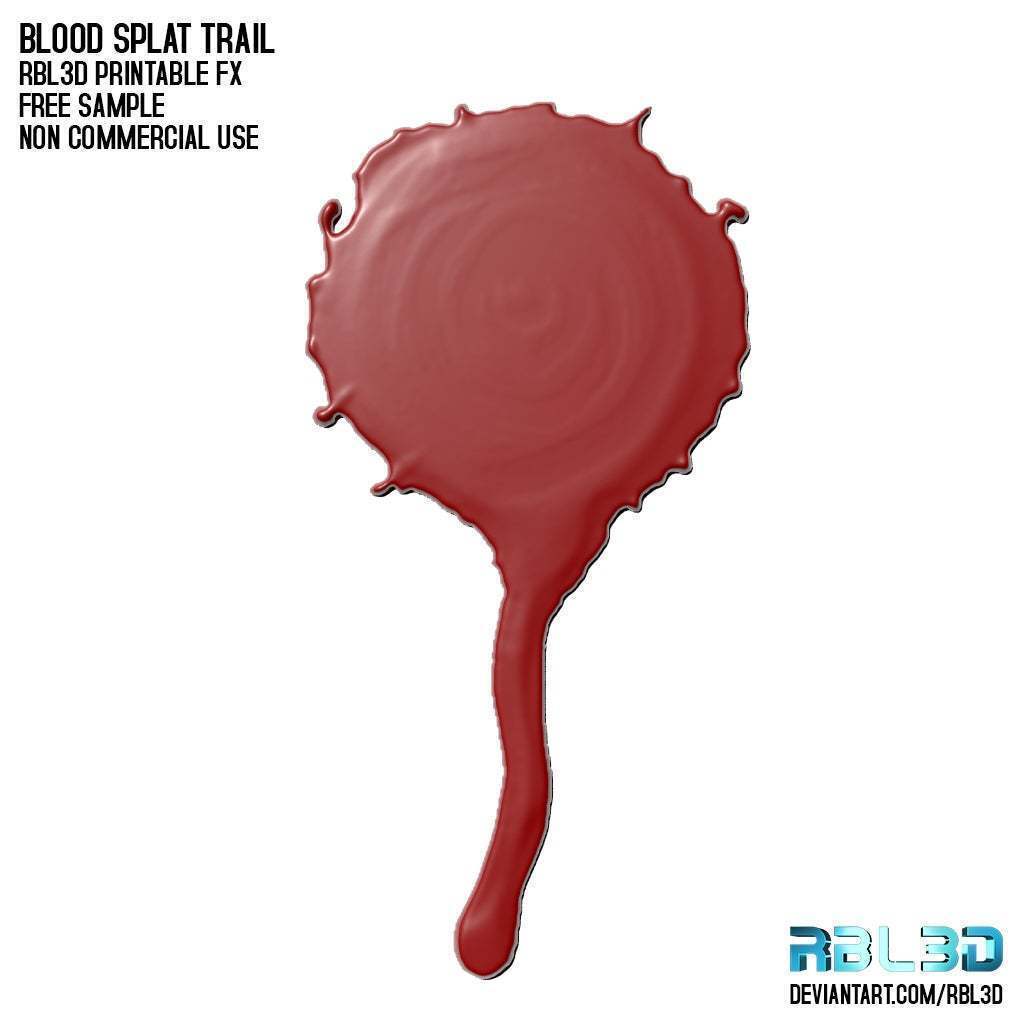 🩸 Blood Effects Splat Trail Free sample・Free OBJ File for ・Cults