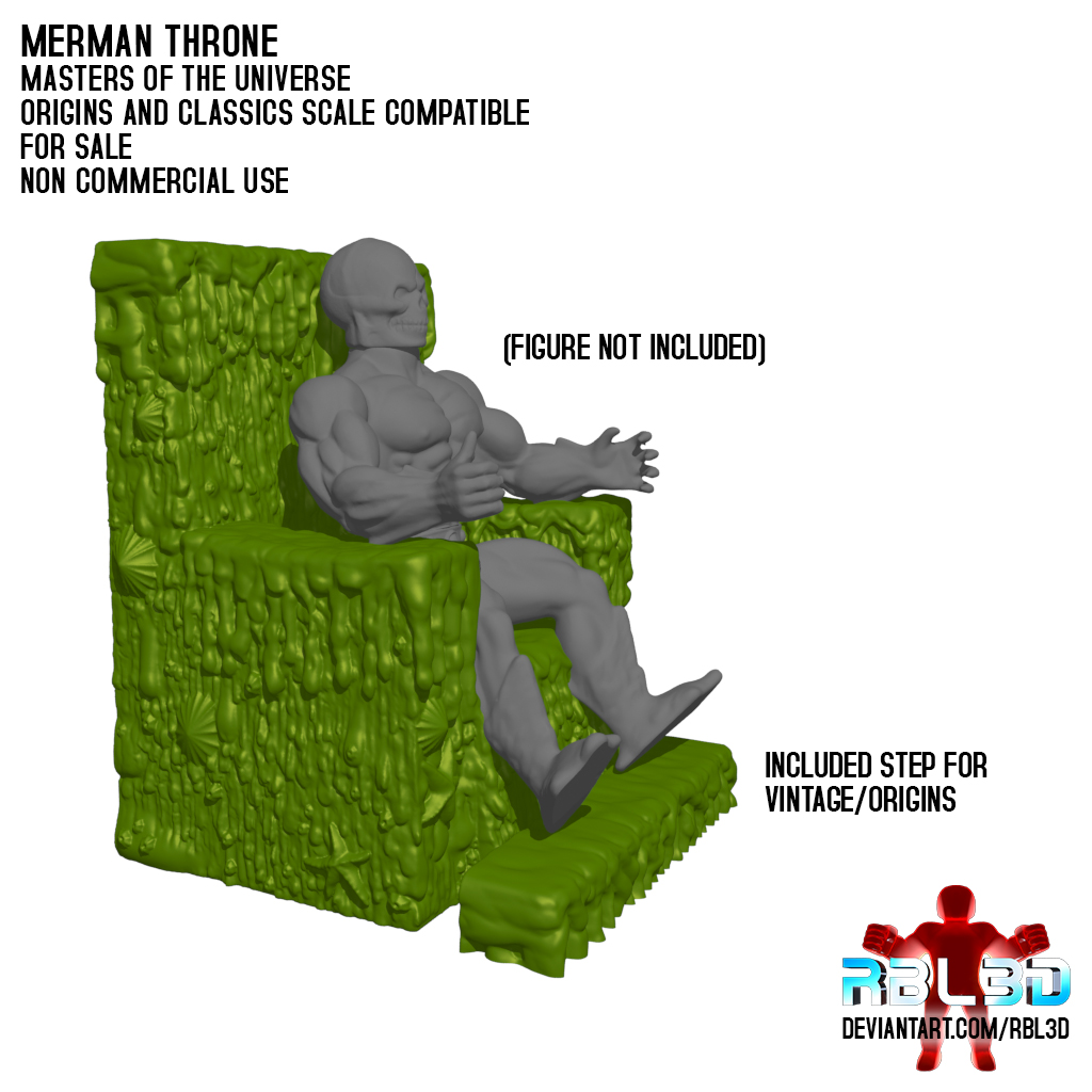 Archivo OBJ Trono de Merman (motu) actualizado 🧜‍♂️ ・Objeto imprimible ...