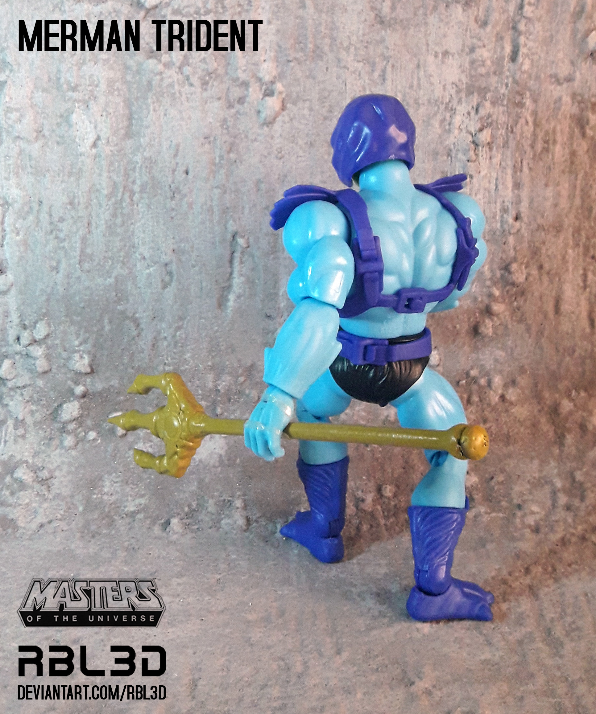 🔱 Merman's Trident weapon for vintage and origins (MOTU HE-MAN)・ OBJ ...