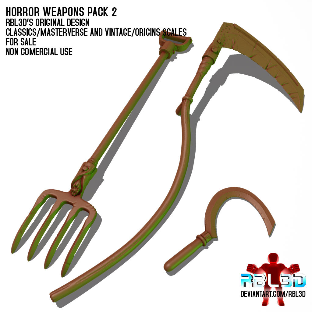 OBJ file Horror weapons pack 2 for action figures 🔫 ・3D print model to ...