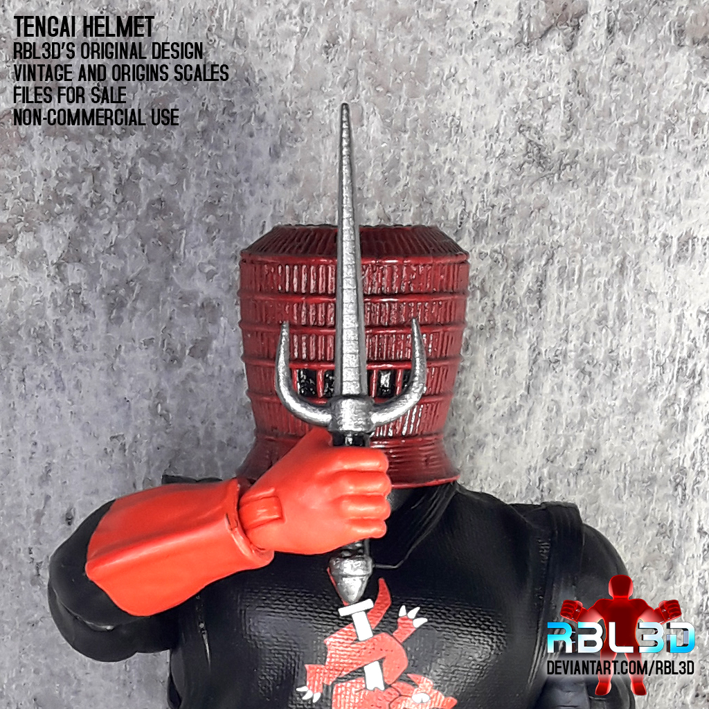 OBJ file Tengai Helmet for 5.5 motu vintage and origins 🪖 ・3D printer ...