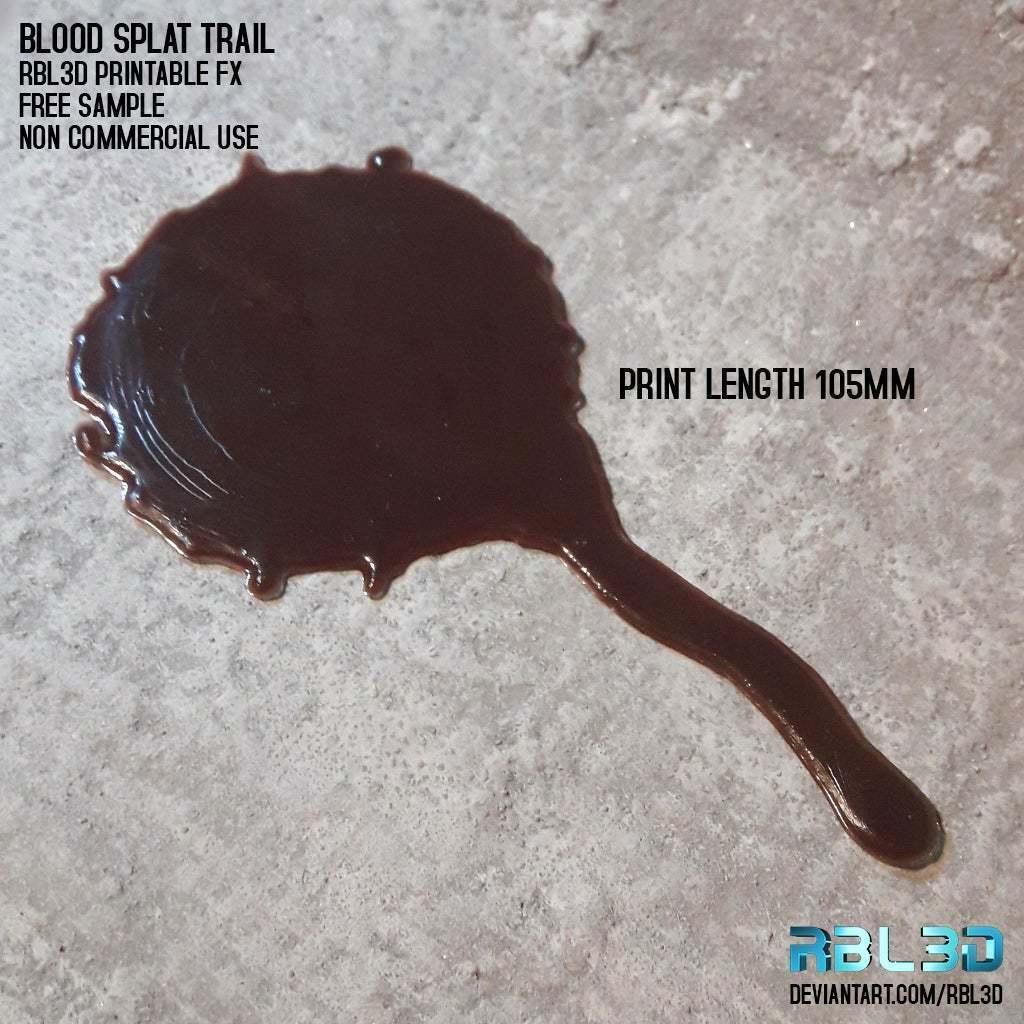 🩸 Blood Effects Splat Trail Free sample・Free OBJ File for ・Cults