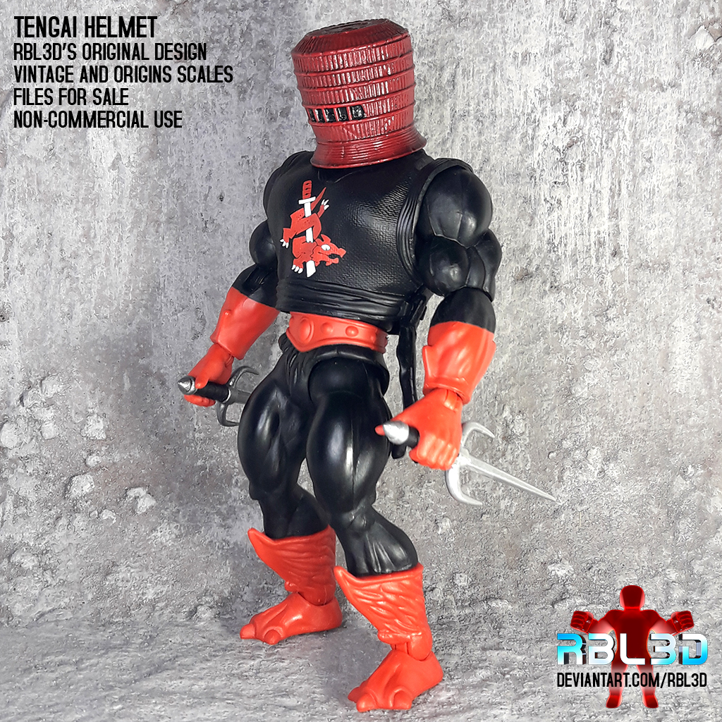 OBJ file Tengai Helmet for 5.5 motu vintage and origins 🪖 ・3D printer ...