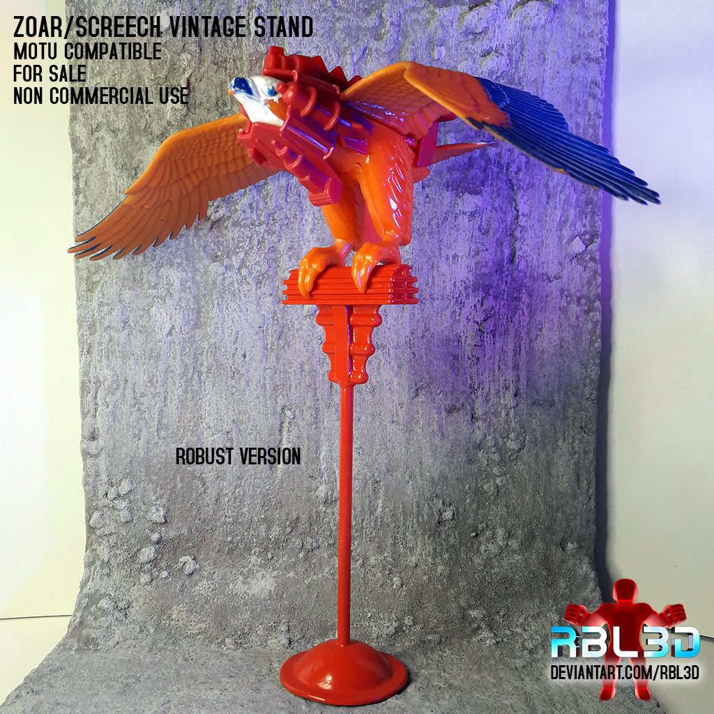 OBJ file Zoar/Screech stand (Motu Vintage) 🦅・3D printable model to ...
