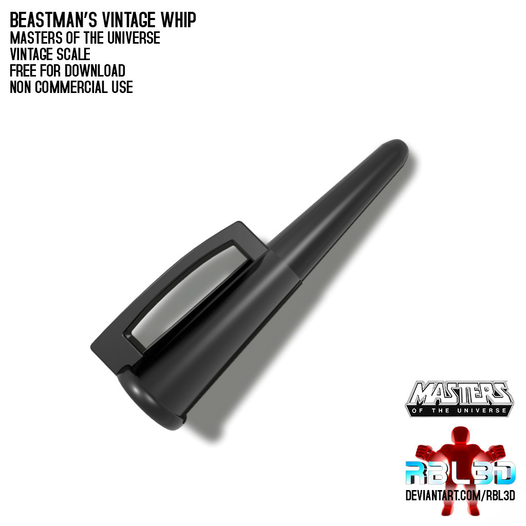 Free OBJ file Beastman Vintage Whip (He-Man Motu) 🦸 ・3D printing idea ...