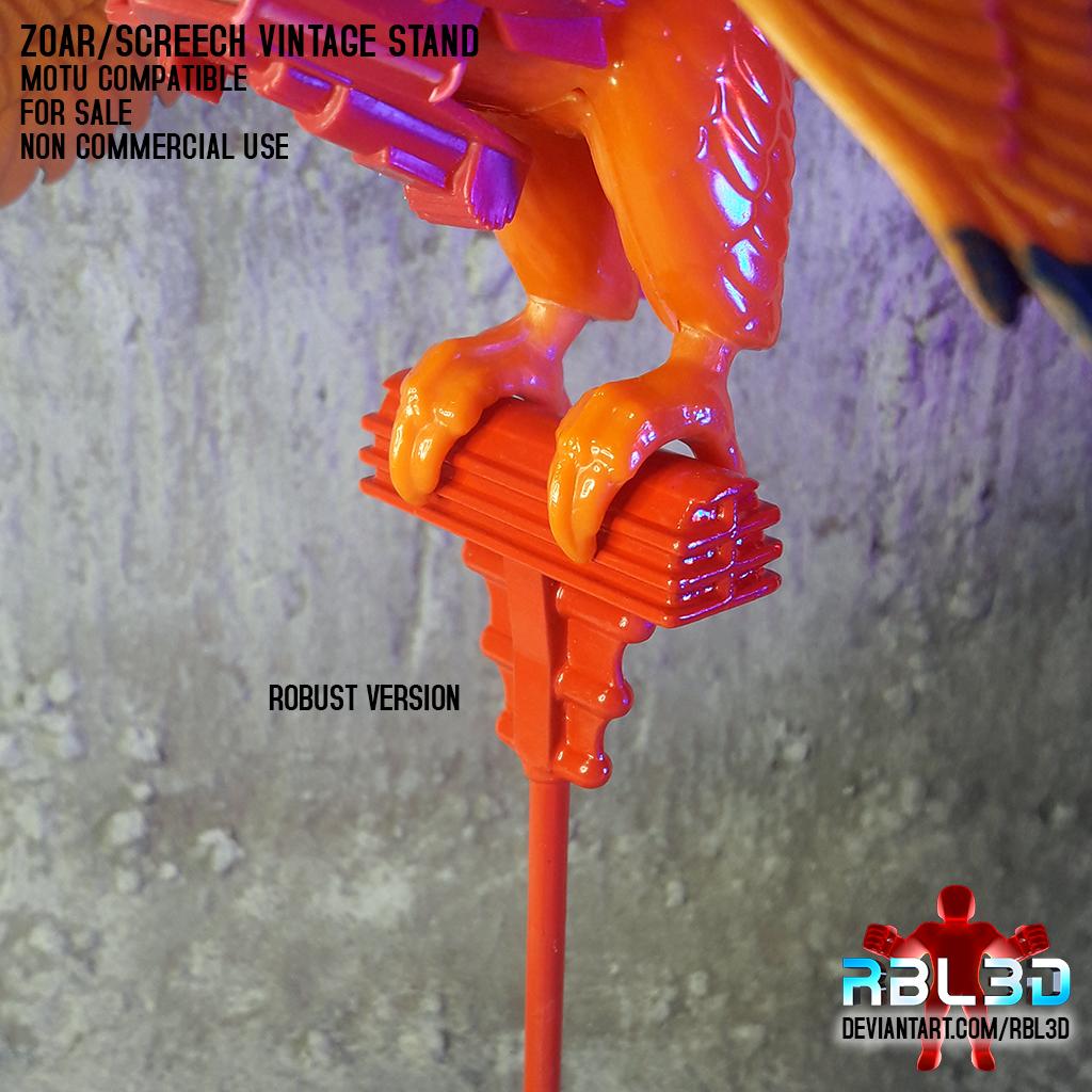 OBJ file Zoar/Screech stand (Motu Vintage) 🦅・3D printable model to ...