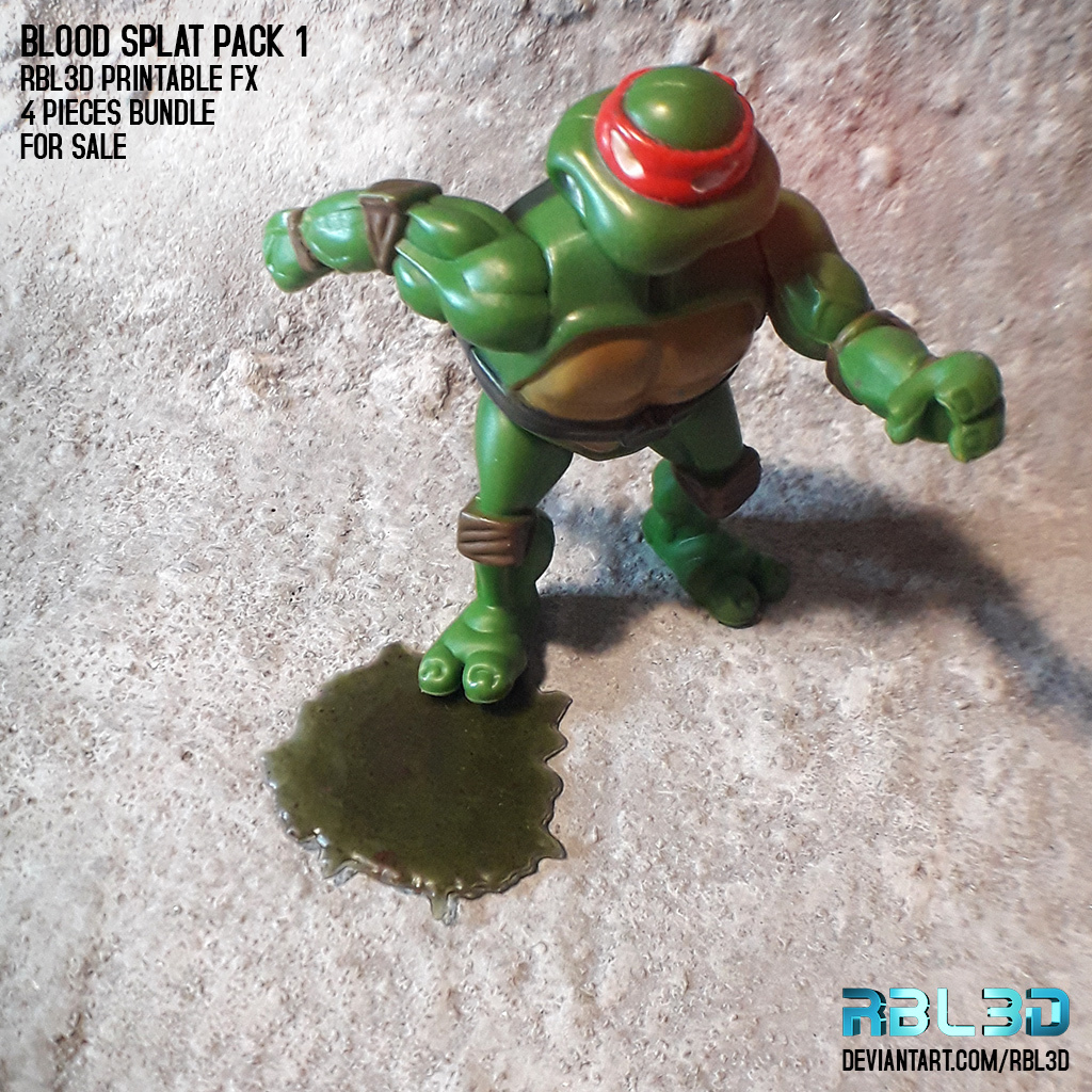 🩸 Blood Effects Splat Pack 1・ OBJ File for ・Cults