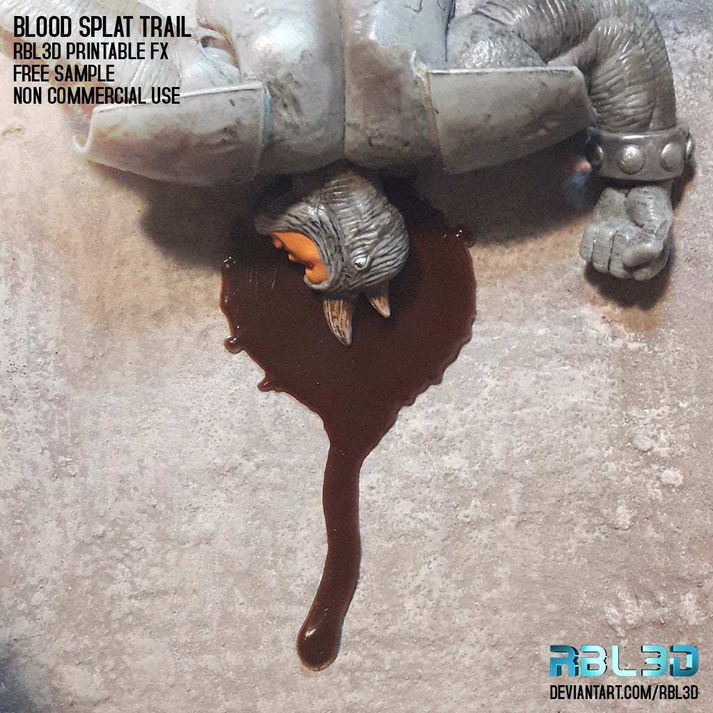 🩸 Blood Effects Splat Trail Free sample・Free OBJ File for ・Cults