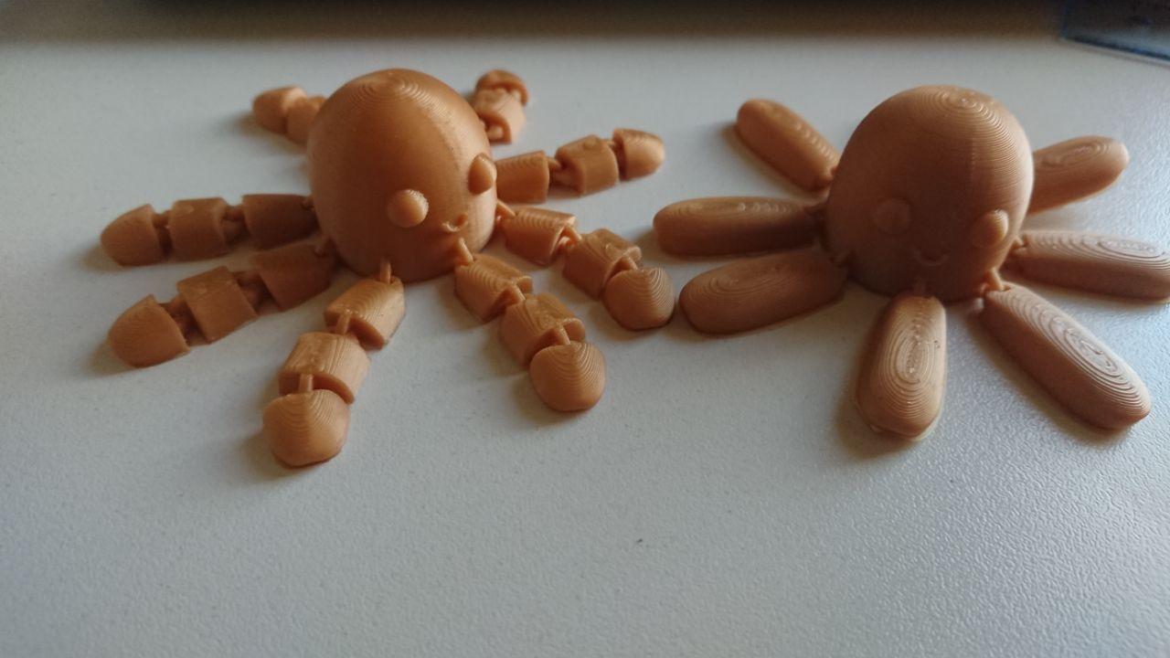 🐙 Articulated Octopus- Happy/Angry Octopus FLEXI PRINT-IN-PLACE・ STL ...