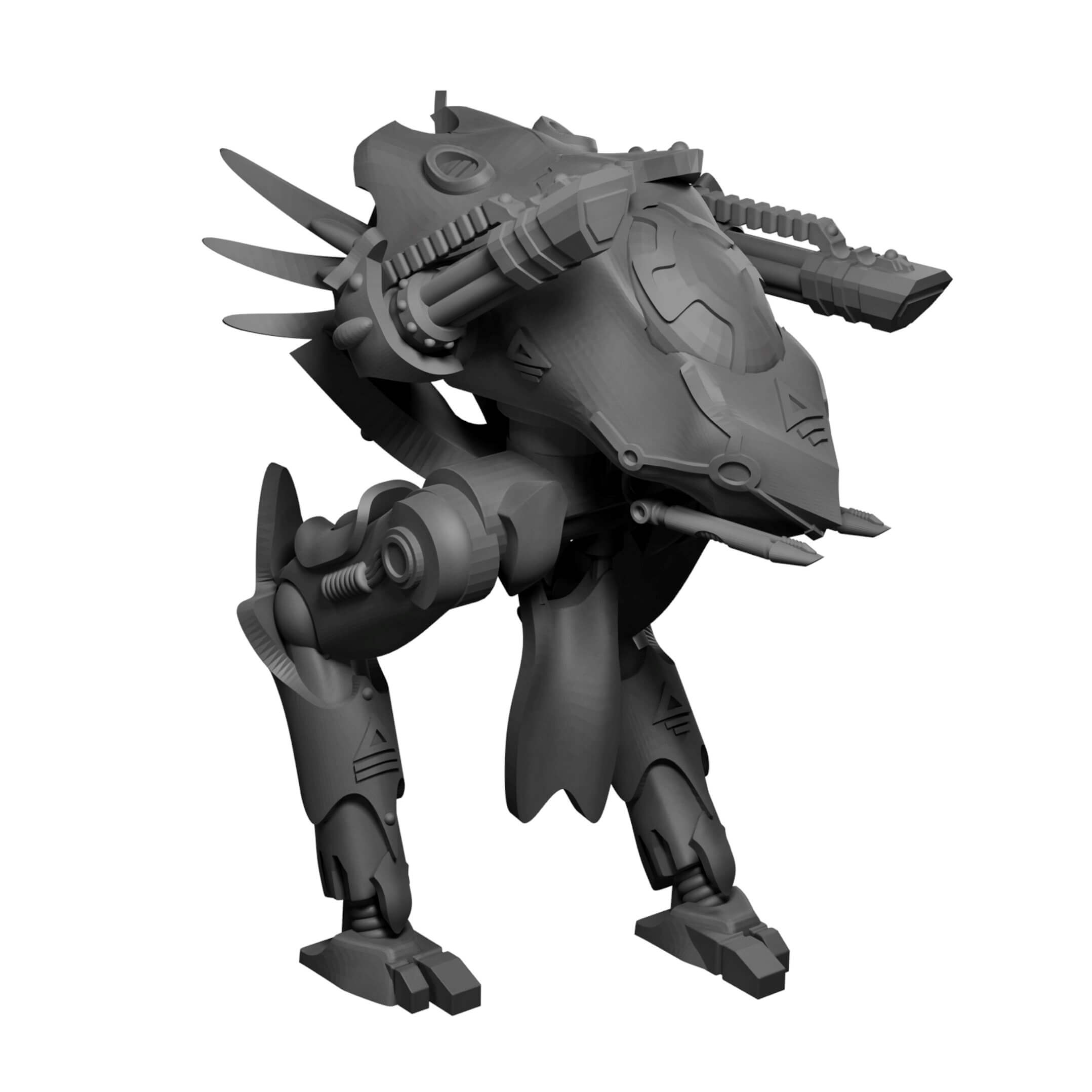 🔫 Walker Mech Gun Platform (60mm base, space elf proxy)・ 3D File for ・Cults