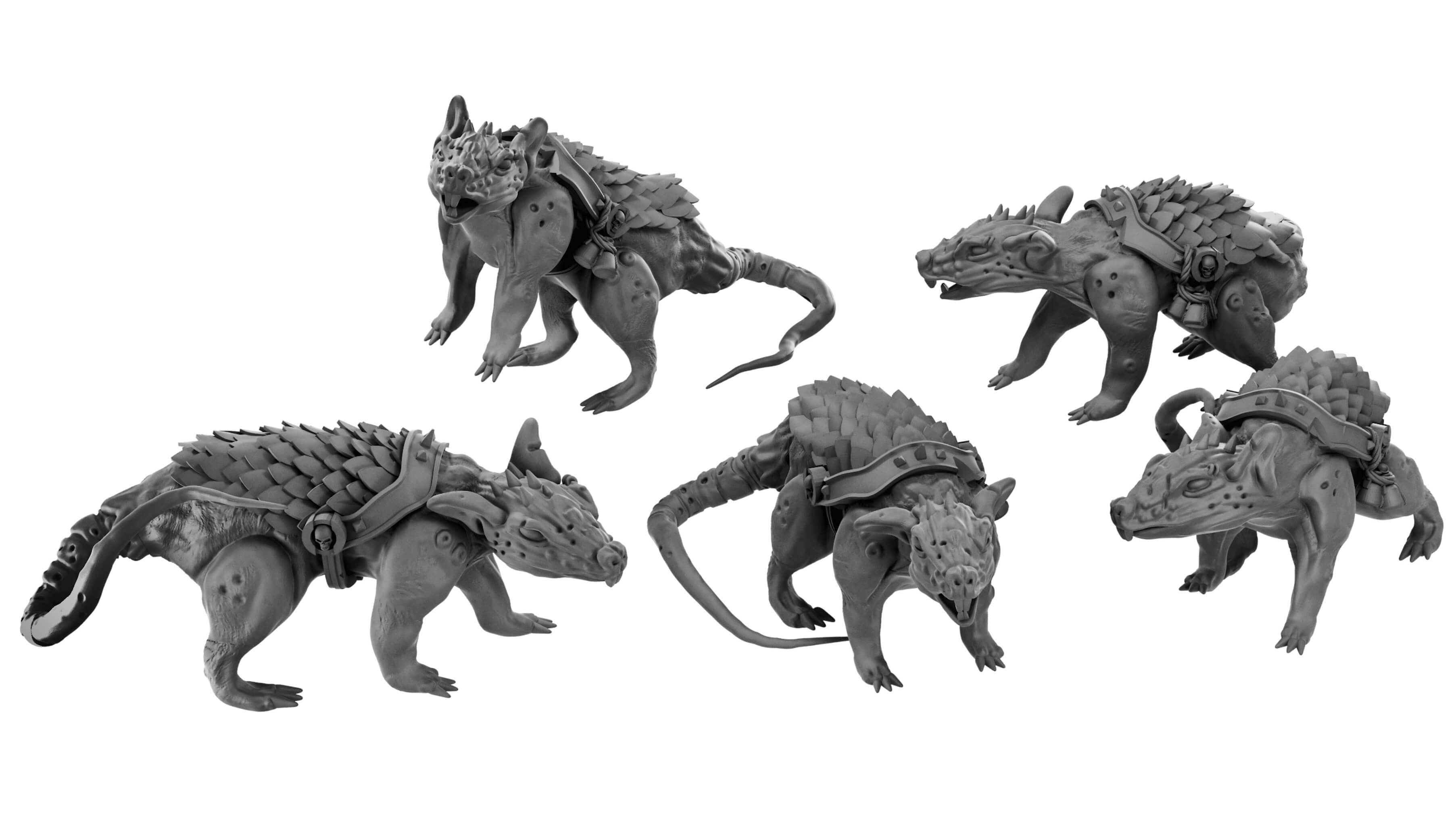 🐀 dnd Giant Dire Rats and Rat Swarms (resin miniatures)・ 3D File for 3D ...