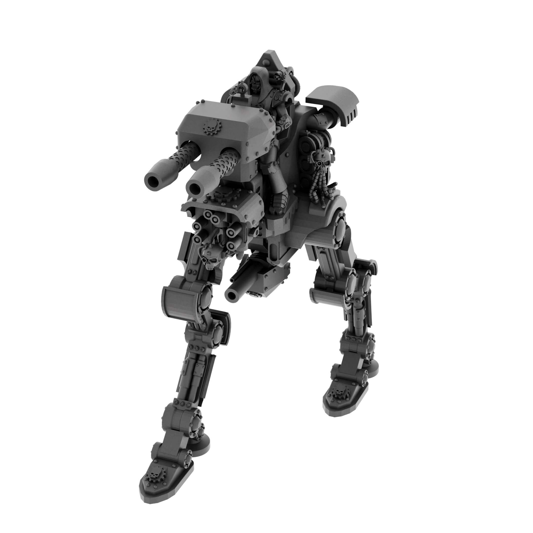 🔫 Sand Strider (Walker gun mech with pilot resin miniature)・ 3D File ...