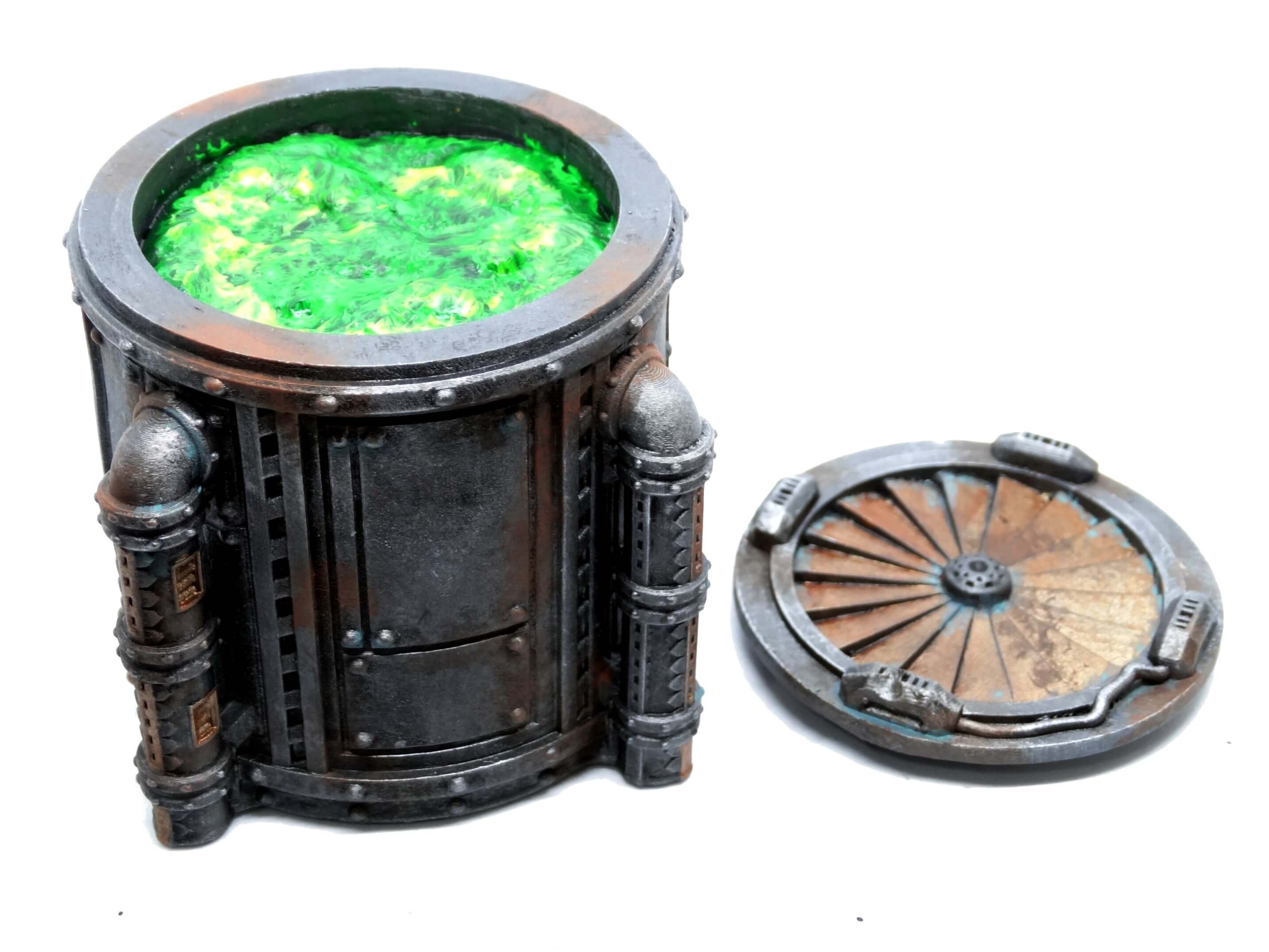 🥼 4 x Chemical vat designs (Wargame factory/chemical lab terrain)・ 3D ...