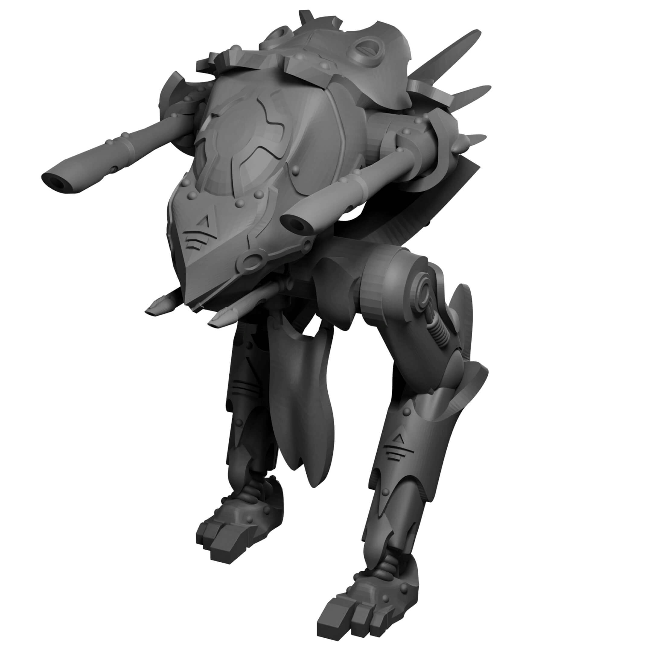 🔫 Walker Mech Gun Platform (60mm base, space elf proxy)・ 3D File for ・Cults