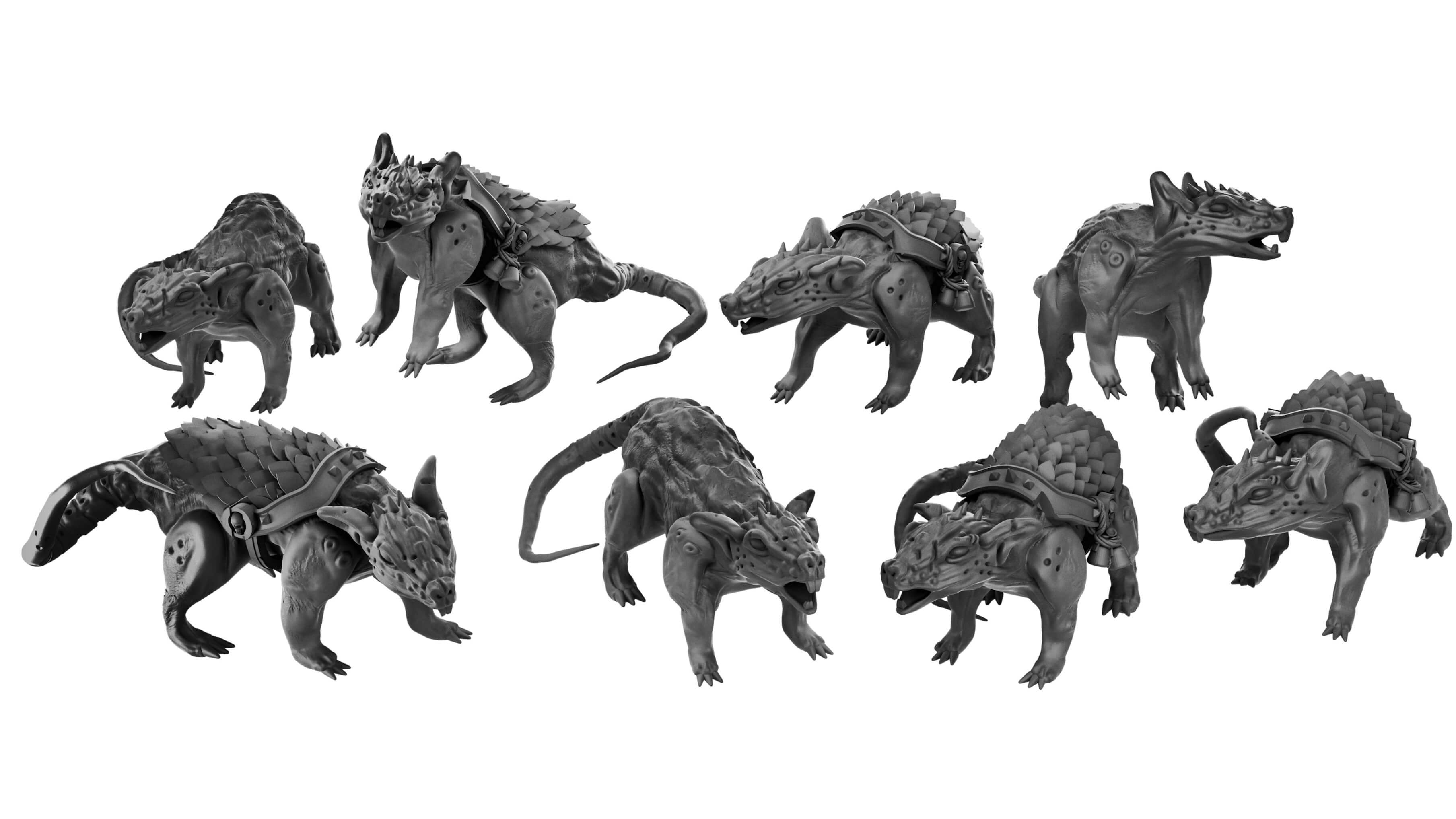 🐀 dnd Giant Dire Rats and Rat Swarms (resin miniatures)・ 3D File for 3D ...