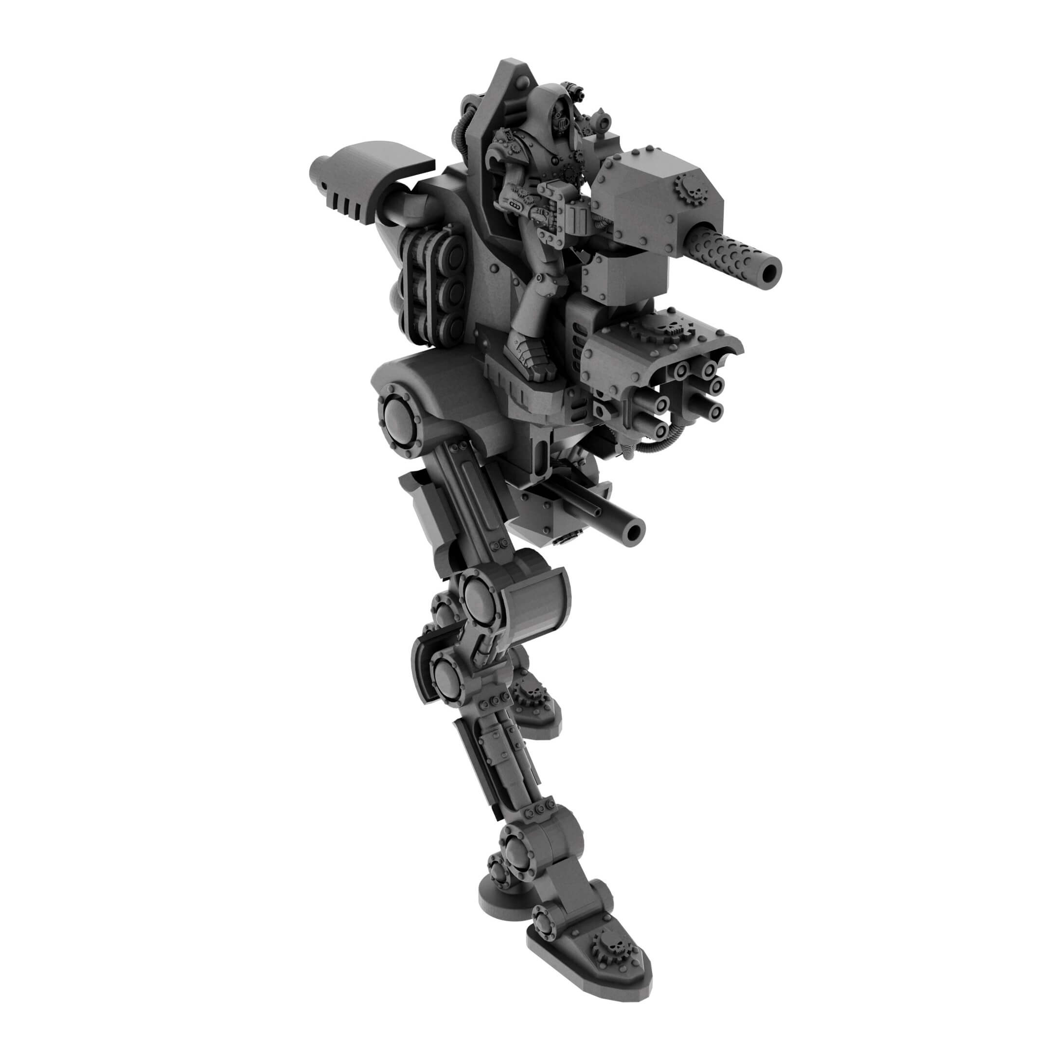 🔫 Sand Strider (Walker gun mech with pilot resin miniature)・ 3D File ...