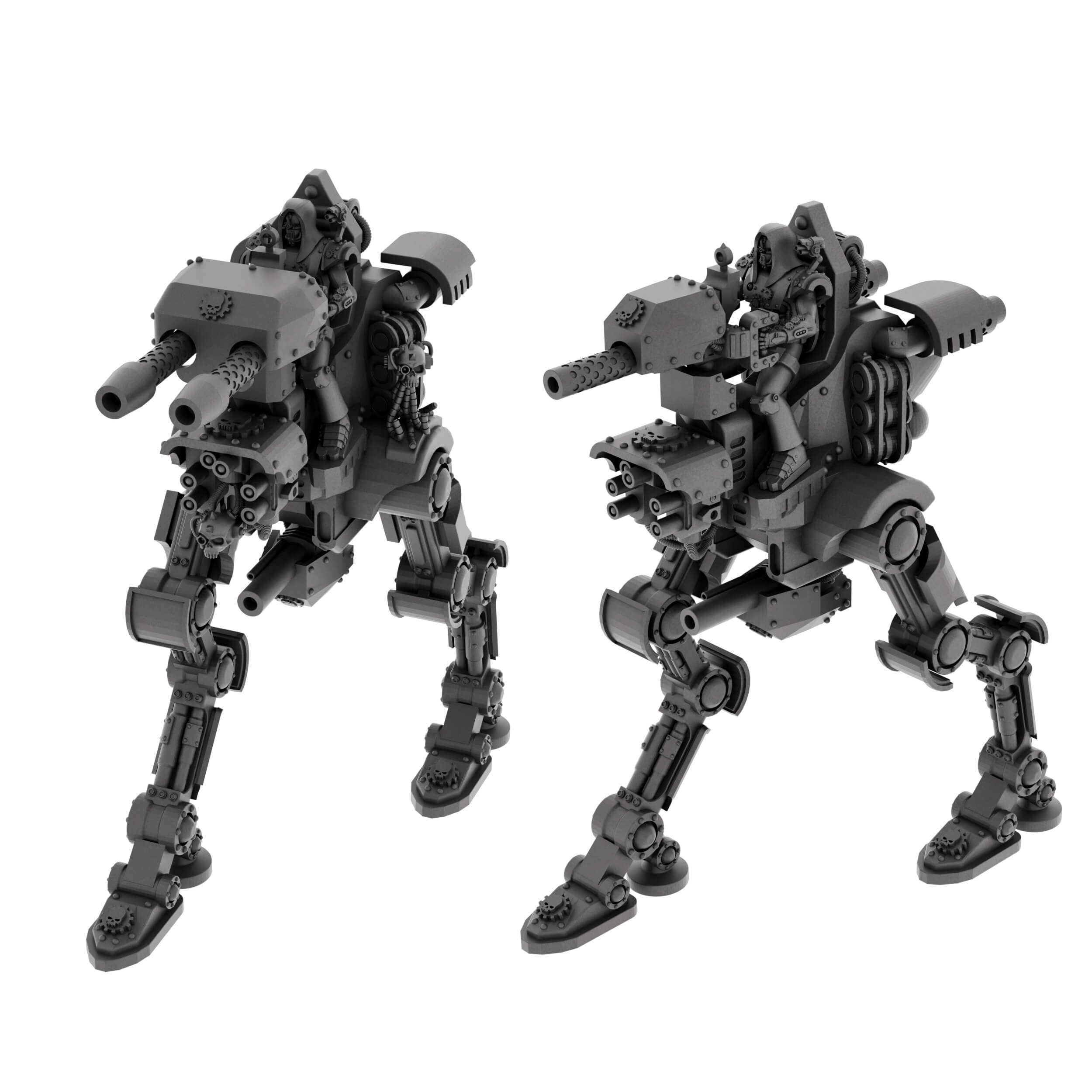 🔫 Sand Strider (Walker gun mech with pilot resin miniature)・ 3D File ...