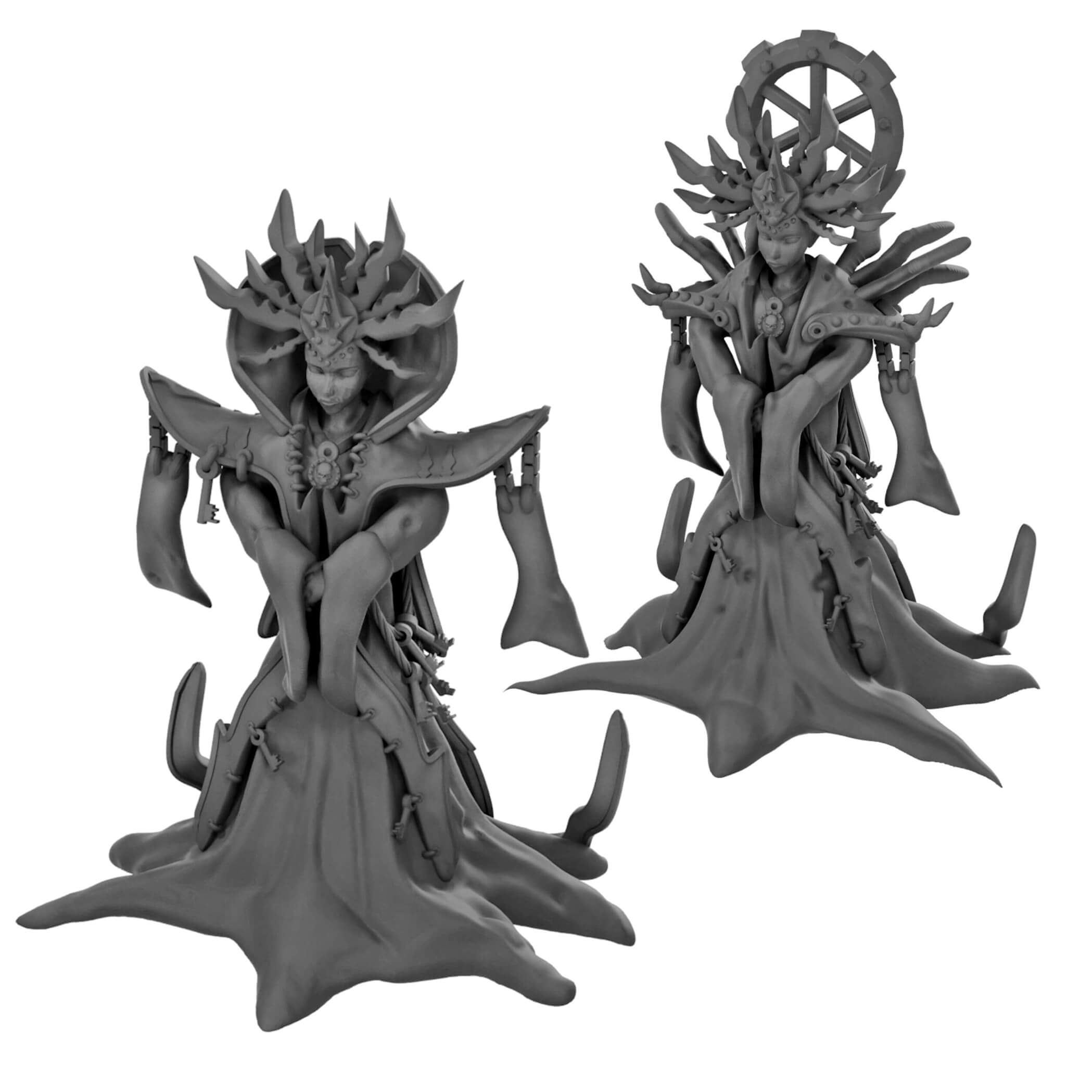 🧙 dnd The lady Of Pain Fantasy TTRPG Miniature With Varied Heads/Head ...