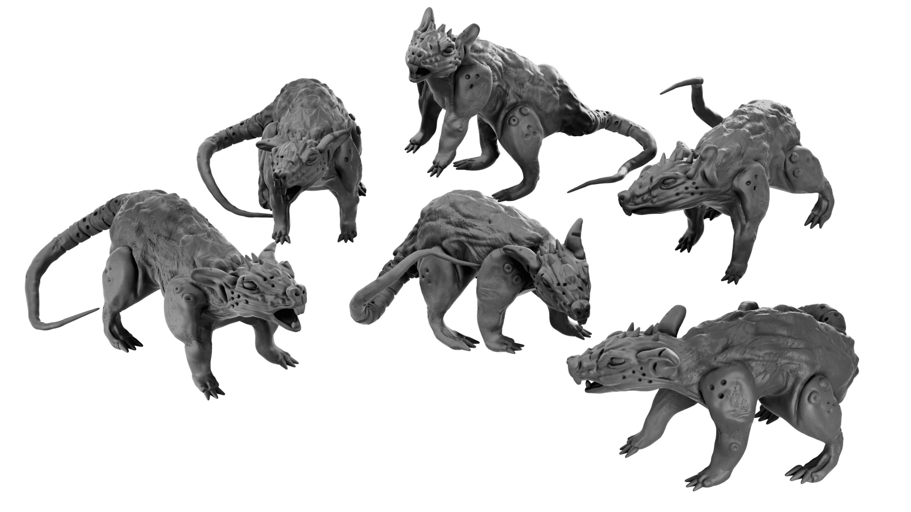 🐀 dnd Giant Dire Rats and Rat Swarms (resin miniatures)・ 3D File for 3D ...