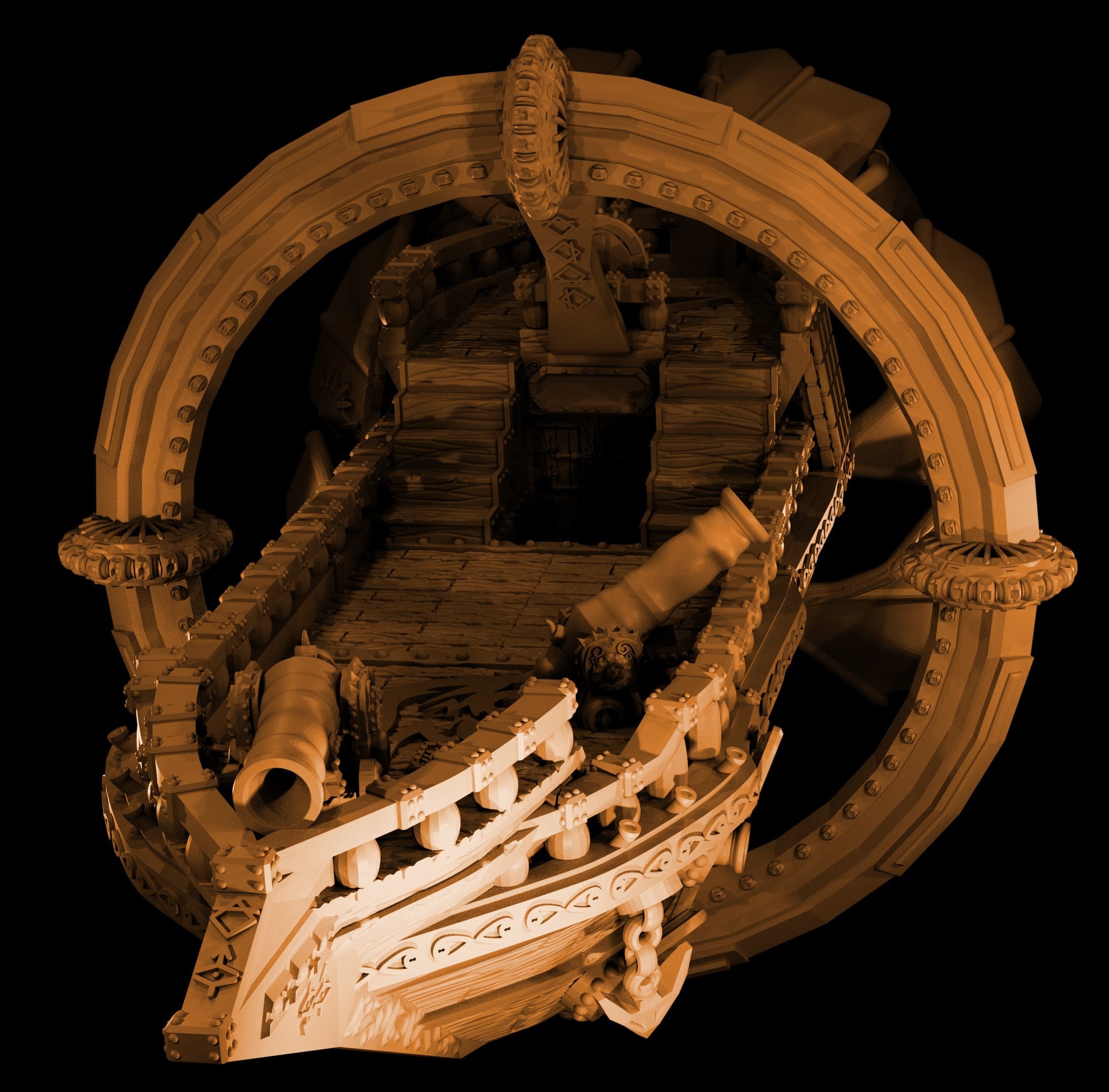 🎲 Elemental skyship - fantasy flying airship・ STL File for 3D printing ...