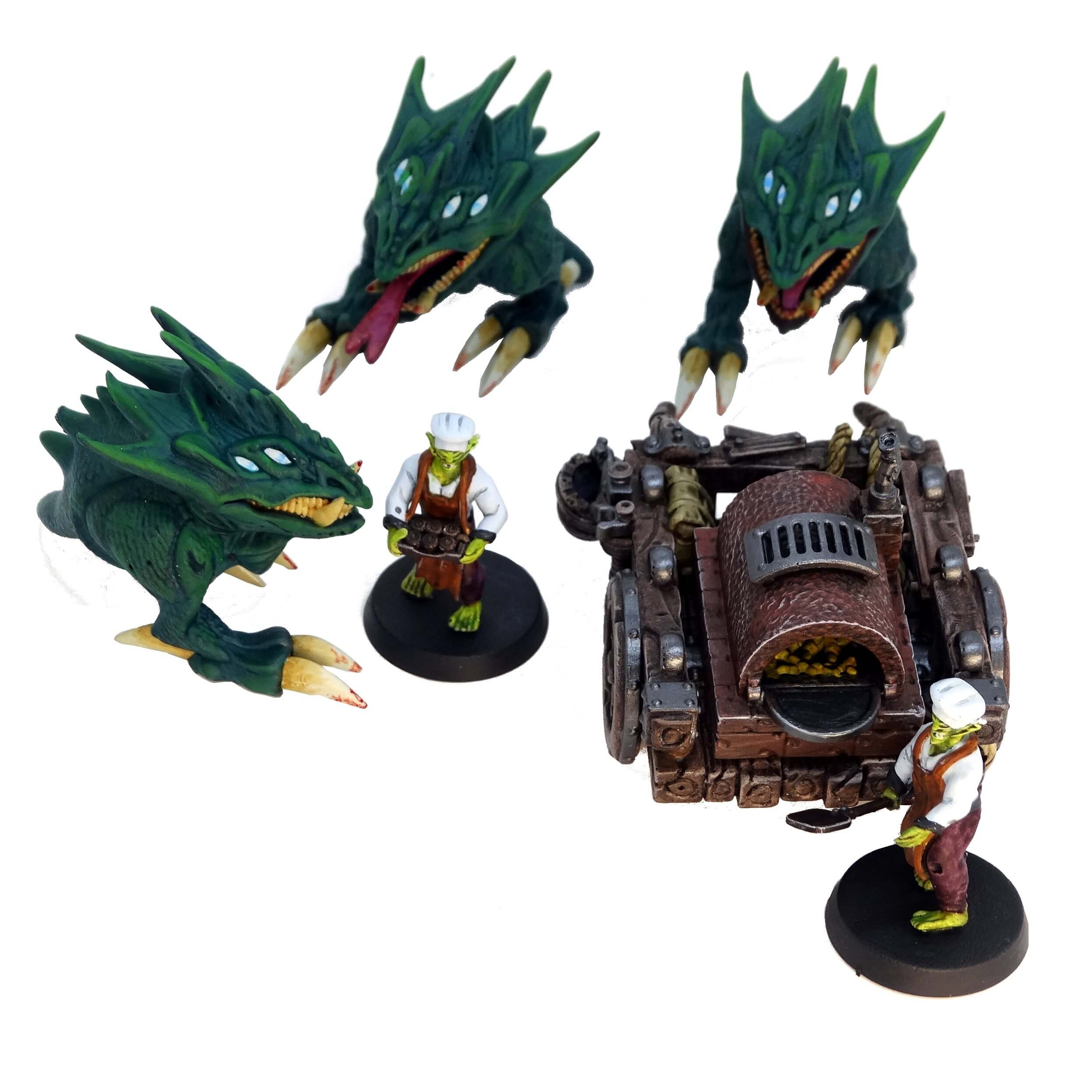 3D file Travelling Goblin Bakers/Pie Sellers with Hand Cart, Mobile ...